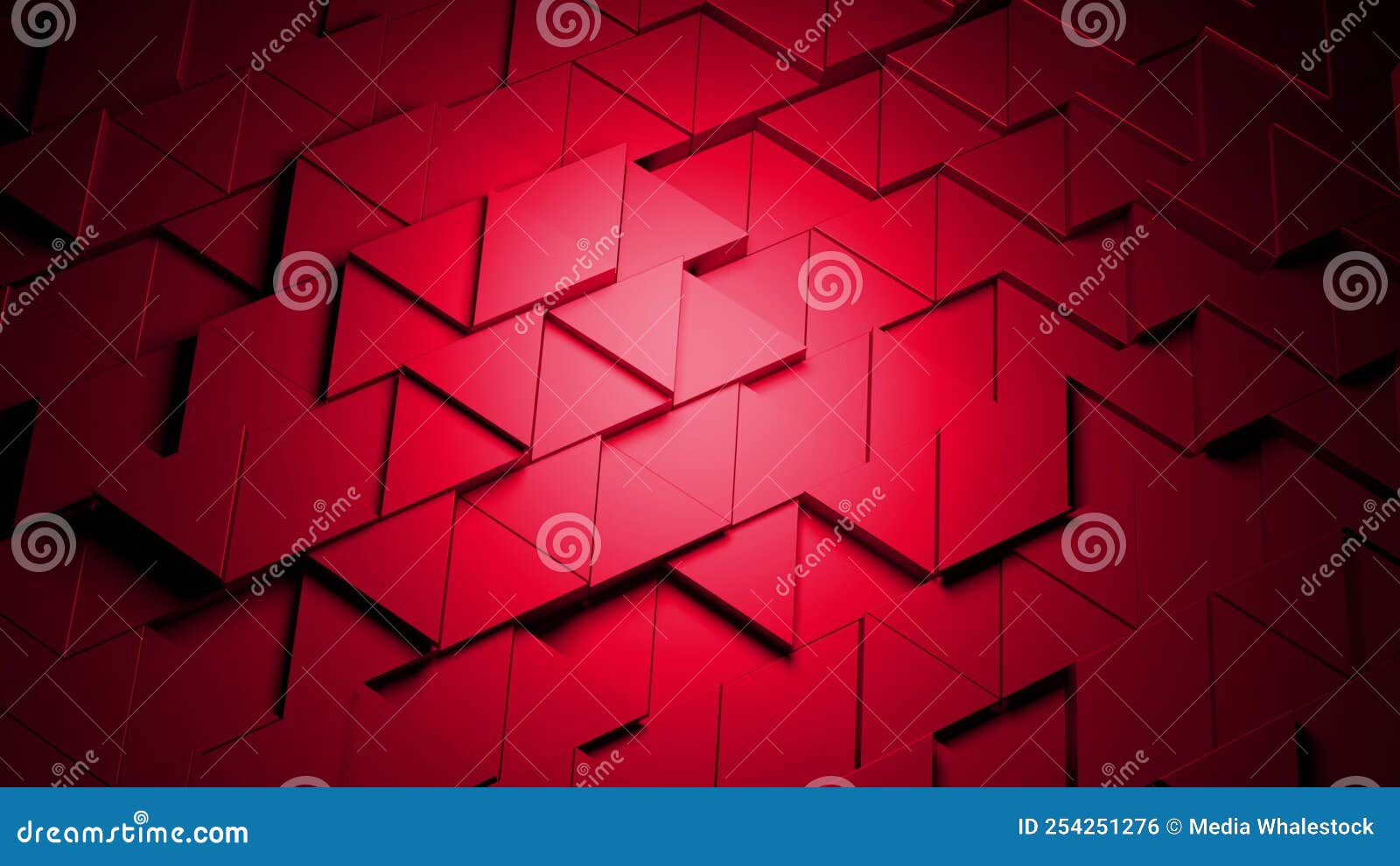 Abstract Triangular Tile Pattern Animation. Design. Wall of Small 3D ...