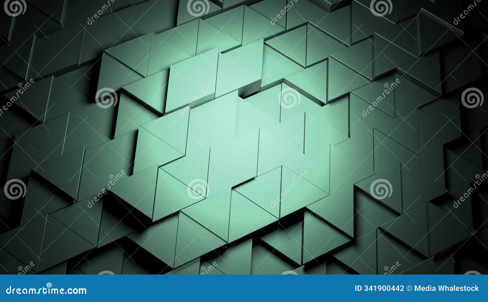 Abstract Triangular Tile Pattern Animation. Design. Wall of Small 3D ...