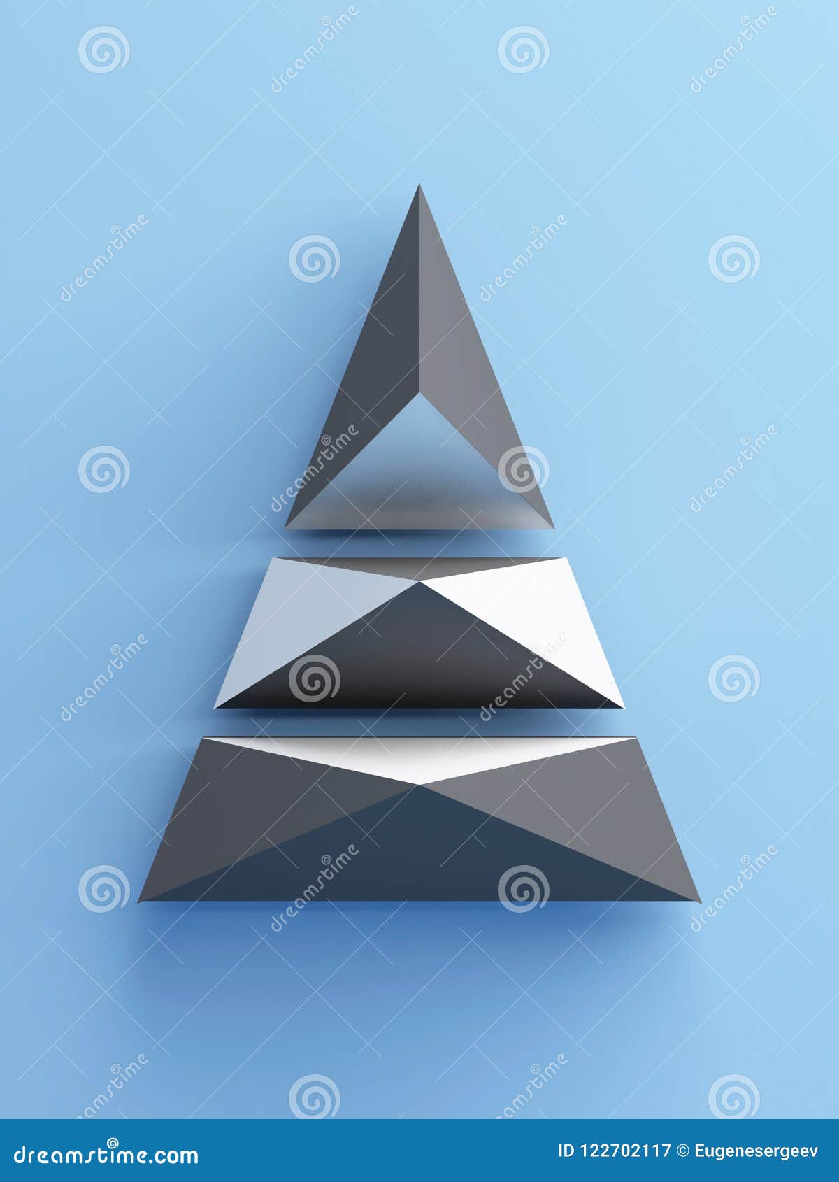 Abstract Triangulated Geometric Object Stock Illustration ...