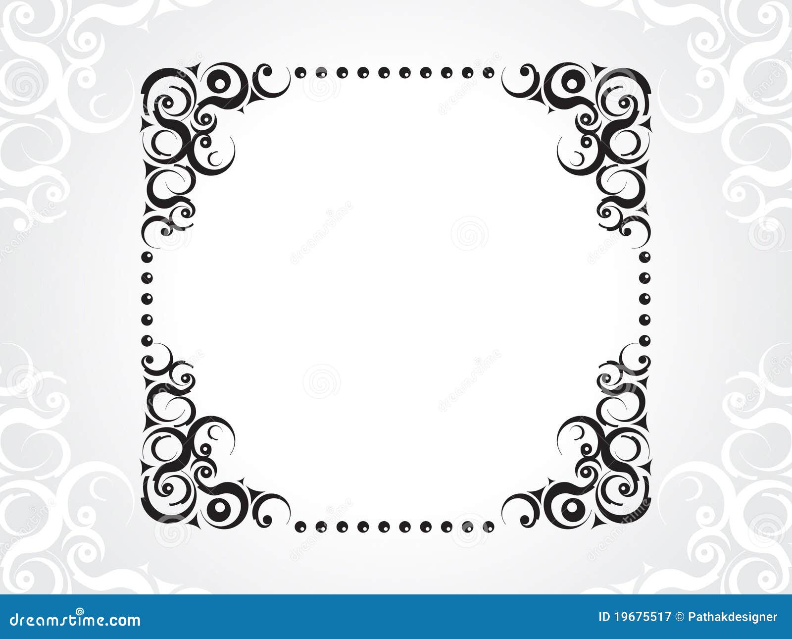 Abstract Tribal Element Border Design Stock Vector Illustration Of