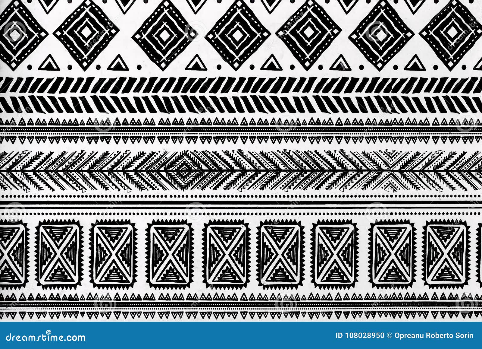 Abstract Tribal Pattern stock photo. Image of blue, textile - 108028950