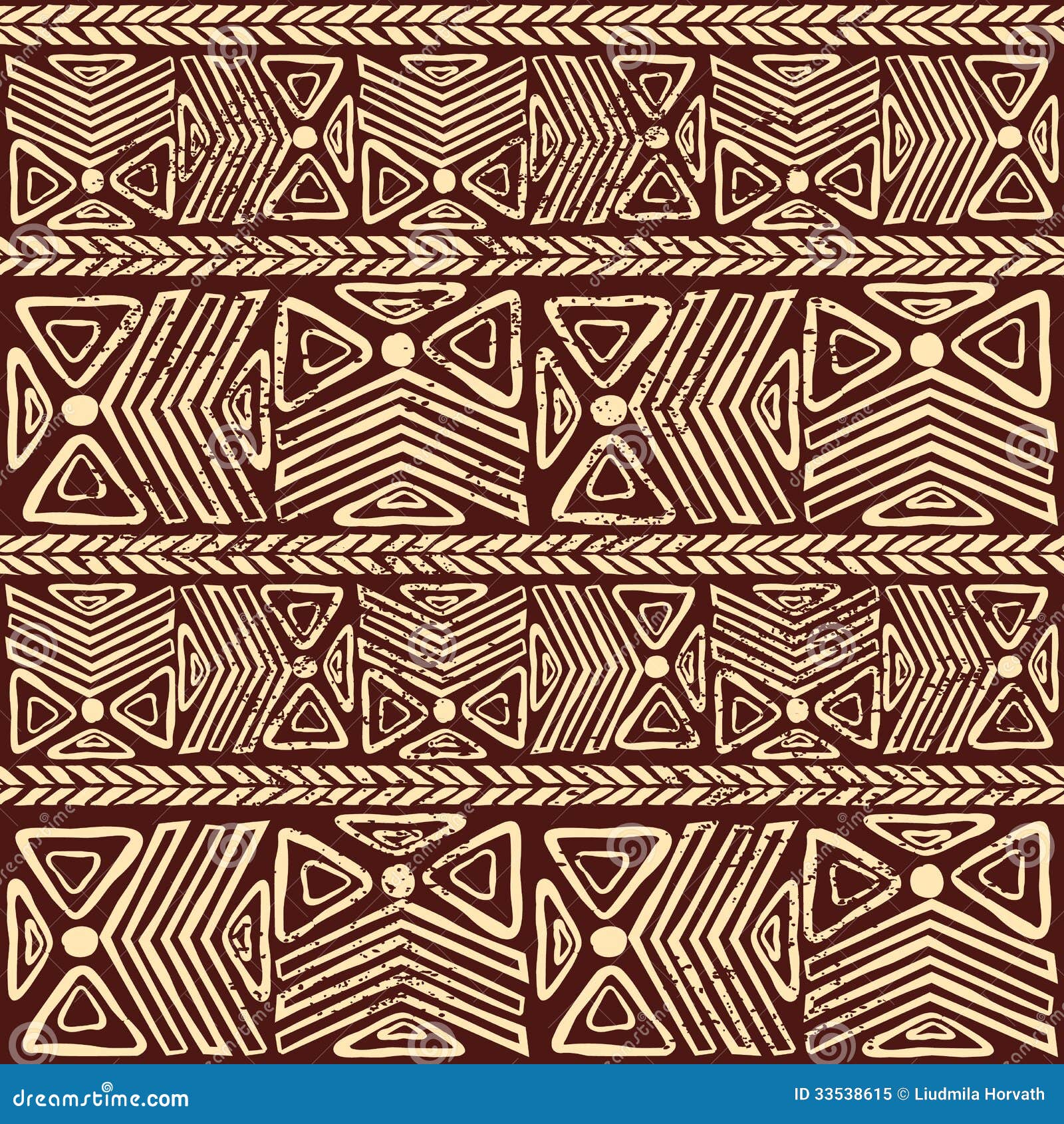 Abstract tribal pattern stock vector. Illustration of handmade - 33538615