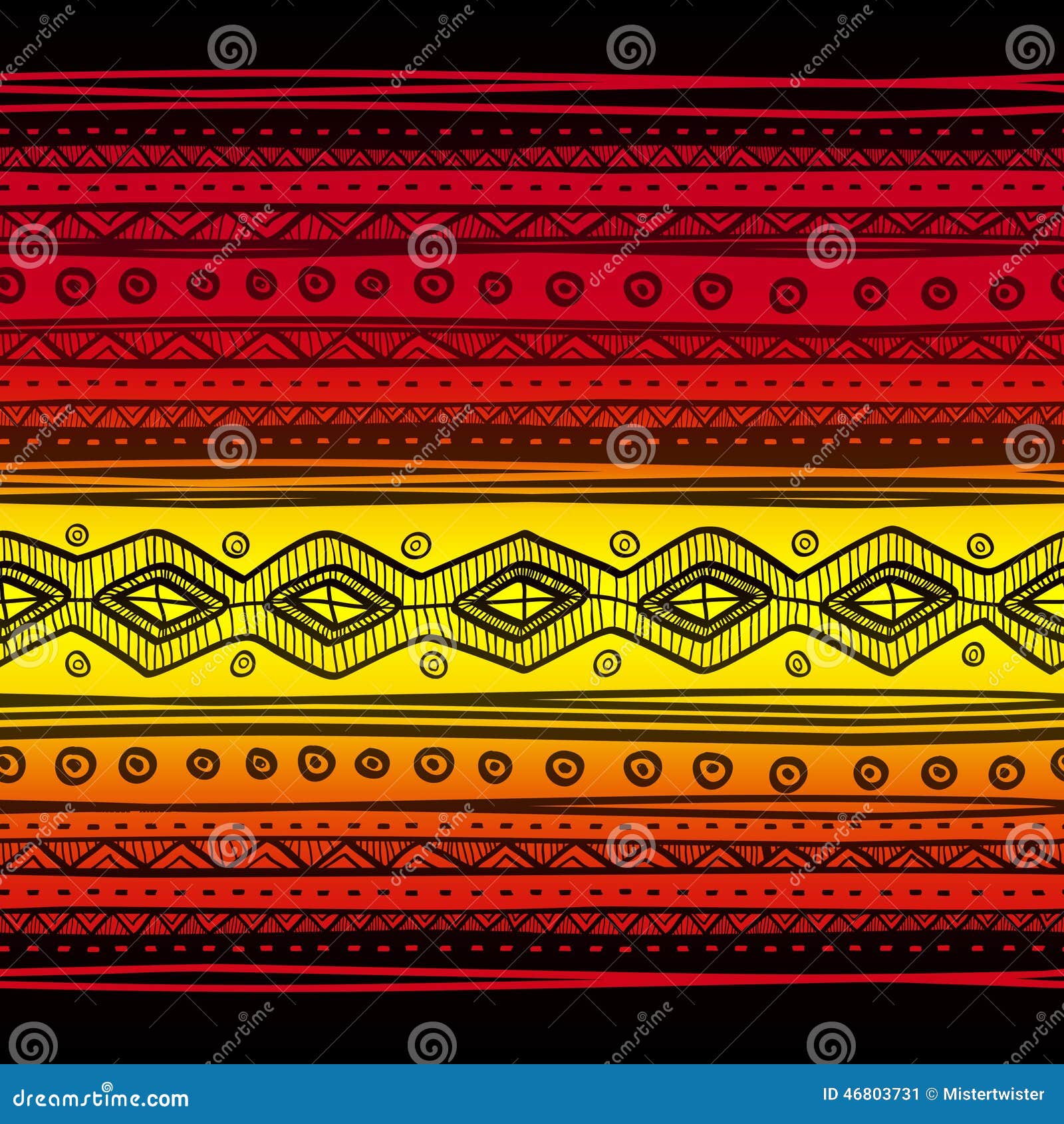 Abstract Tribal Vector Seamless Fabric Pattern. Stock Vector ...