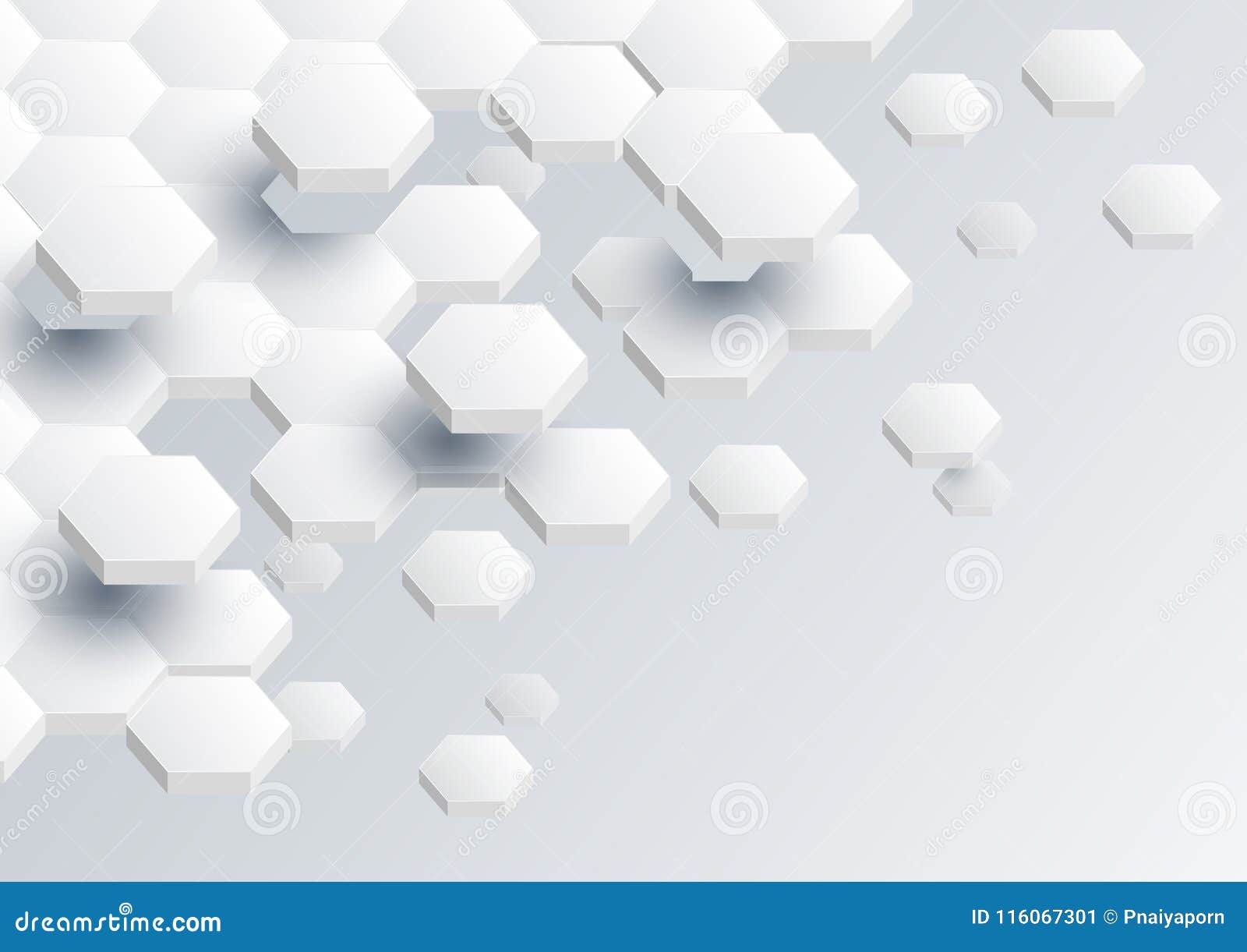 Abstract Tridimension Hexagonal Geometric Background Stock Vector ...