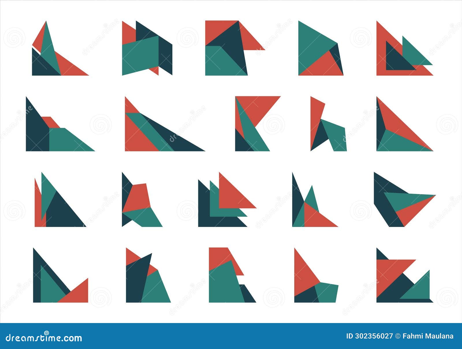 Abstract Trigonal Geometric Corner Shape Stock Vector - Illustration of ...