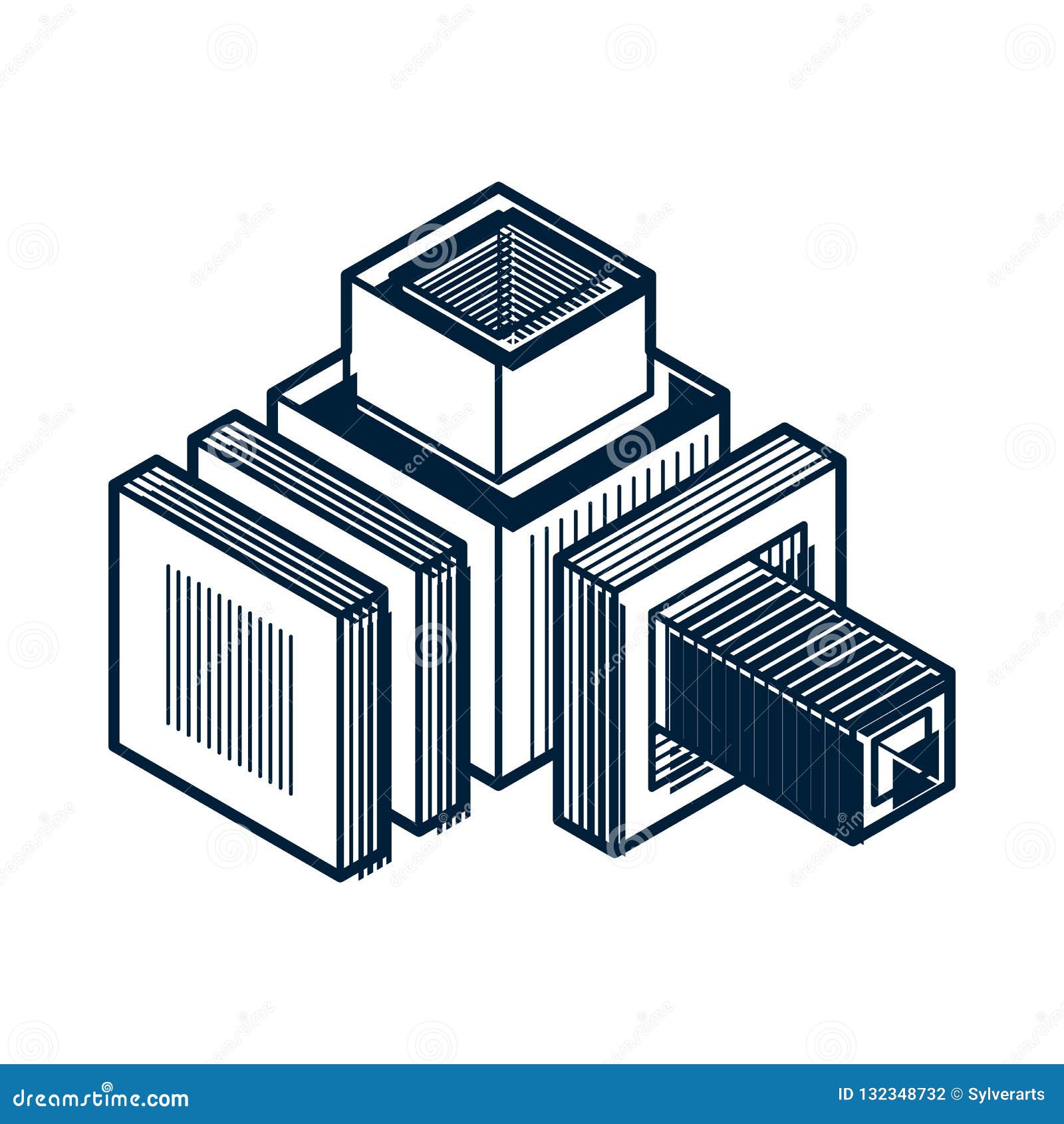 Abstract Trigonometric Construction, Vector Dimensional Design T Stock ...