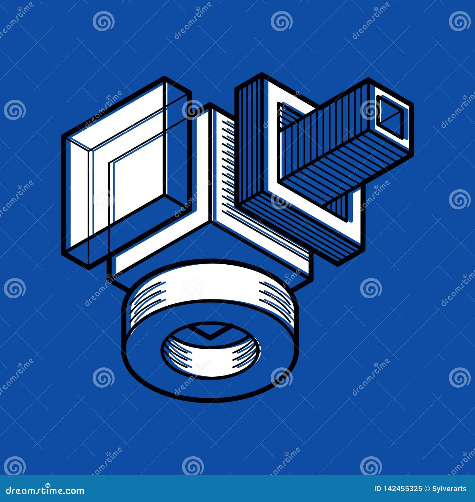 Abstract Trigonometric Construction. Stock Vector - Illustration of ...