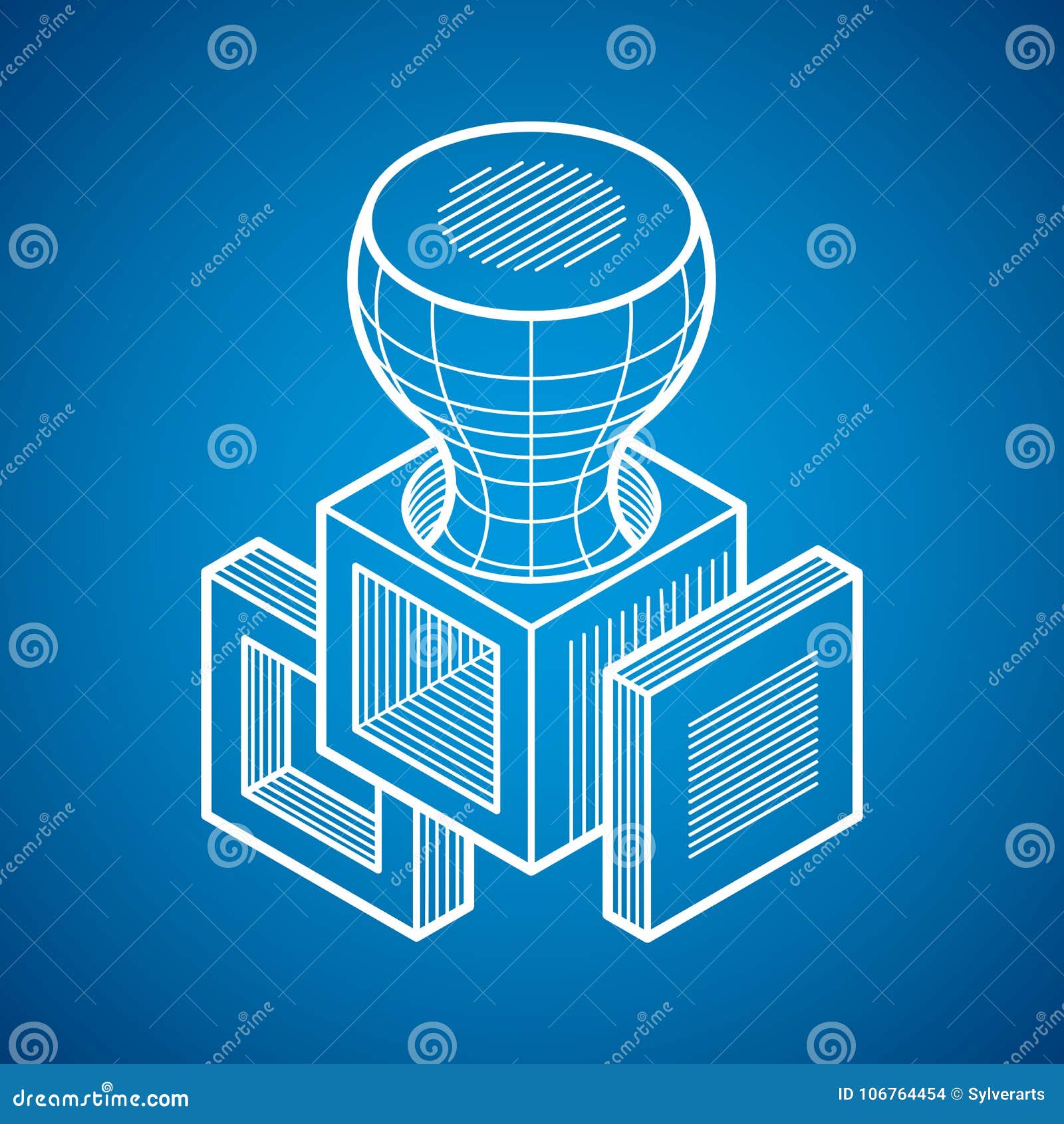 Abstract Trigonometric Construction, Vector Dimensional Design T Stock ...