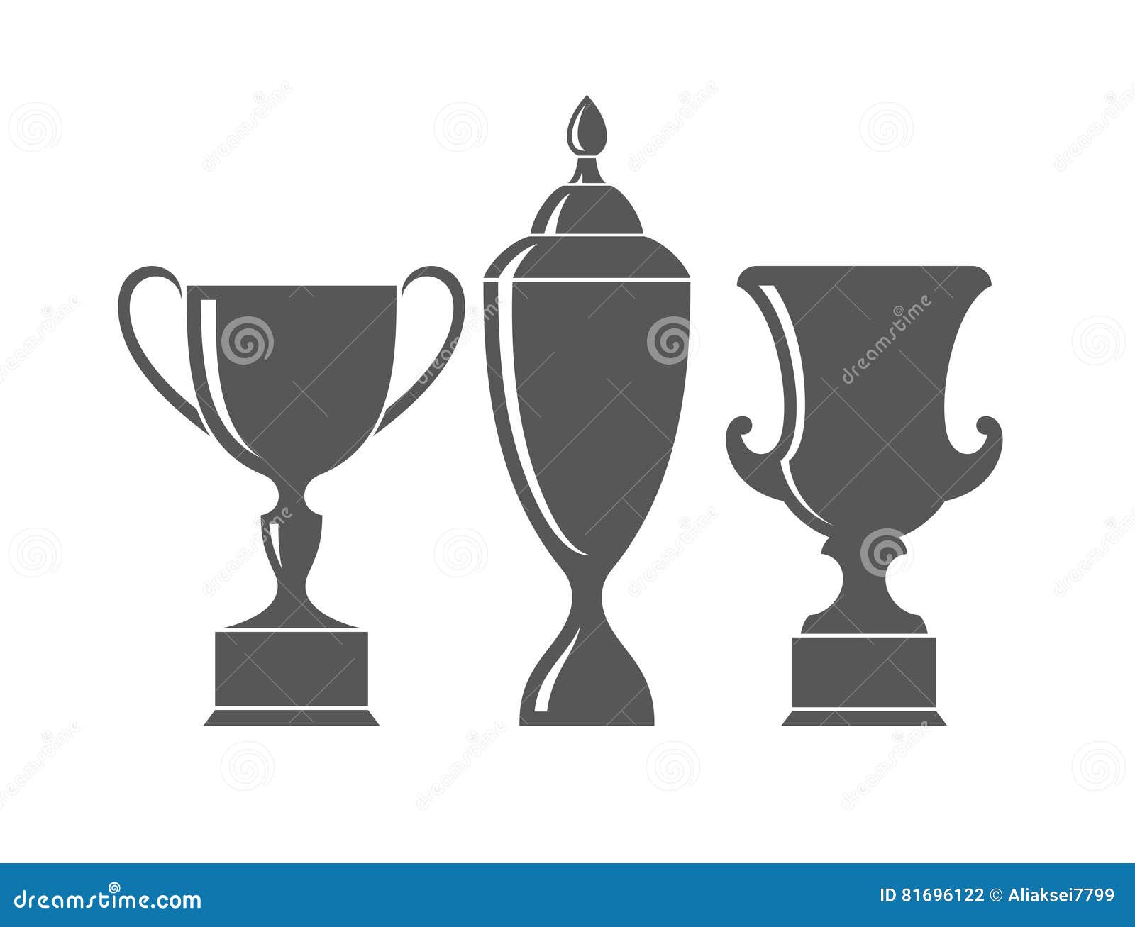 Abstract trophies stock vector. Illustration of sign - 81696122