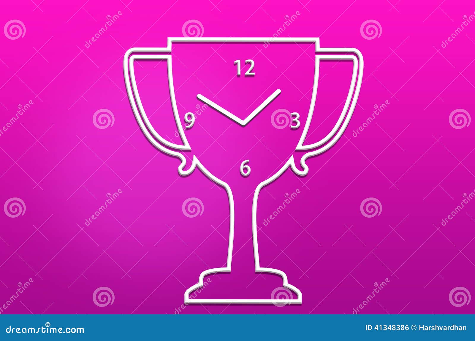 Abstract trophy clock stock illustration. Illustration of creamy - 41348386