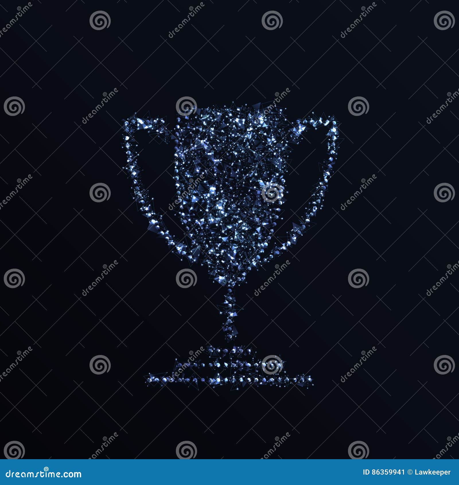 Abstract Trophy Made of Polygons Stock Vector - Illustration of icon ...