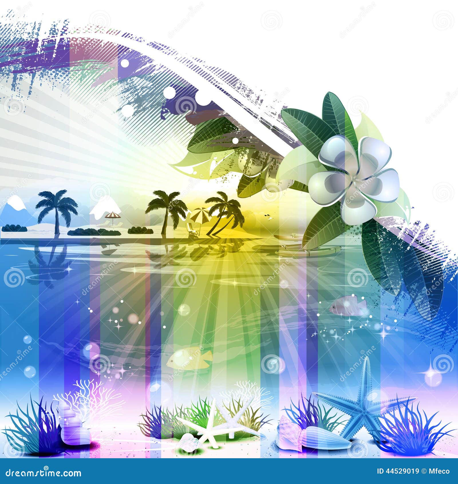 Abstract Tropical Background Stock Vector - Illustration of life ...