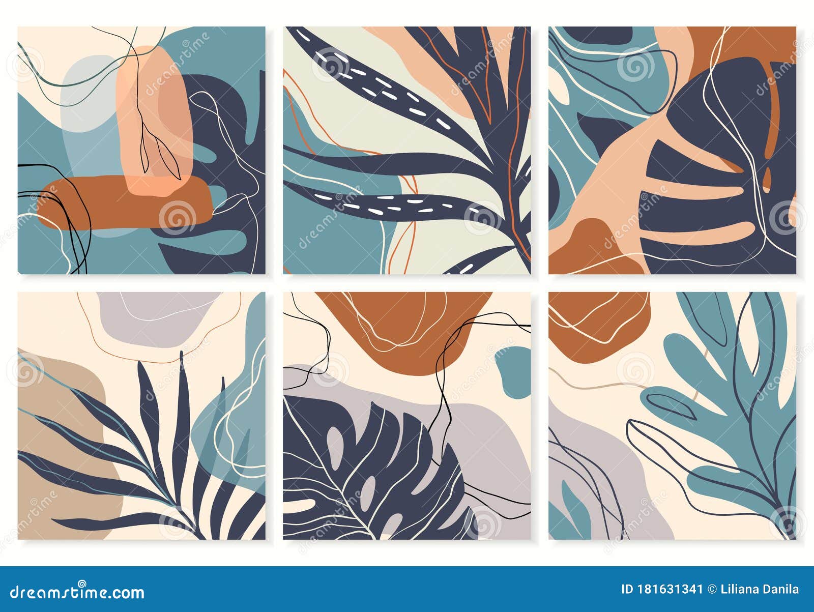 Abstract Tropical Collection of Backgrounds/posters/banners Stock ...