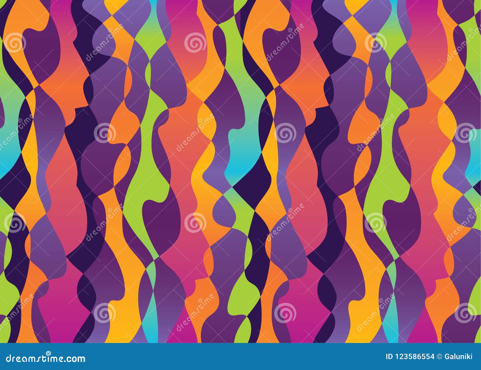 Abstract Tropical Colors Shapes Seamless Pattern Stock Vector ...