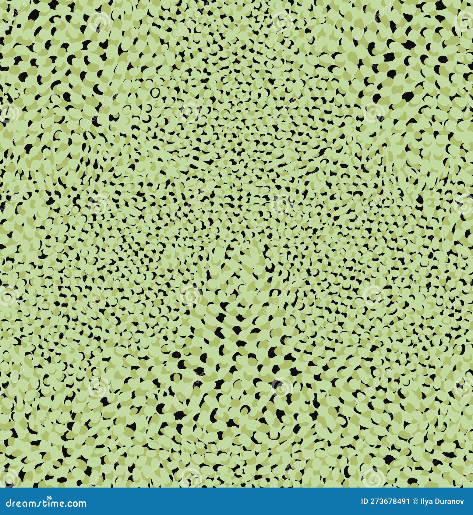 Abstract Tropical Fish Scales Seamless Pattern. Green Dots and ...