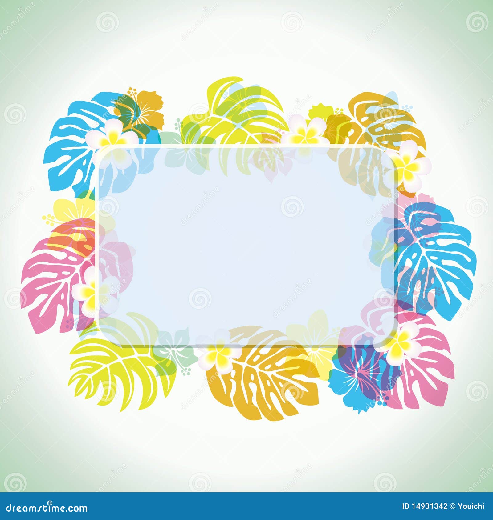 Abstract tropical frame stock vector. Illustration of textile - 14931342