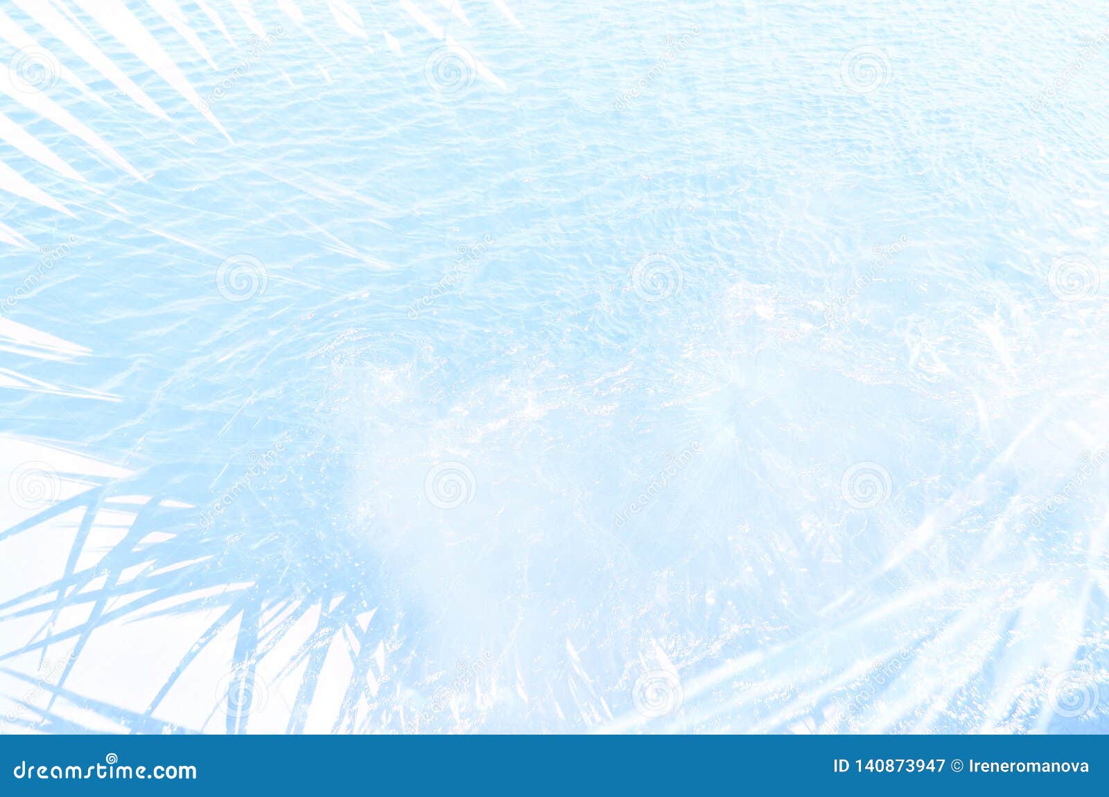 Abstract Tropical Leaves Pattern and Sea Water. Art Stylization Stock ...
