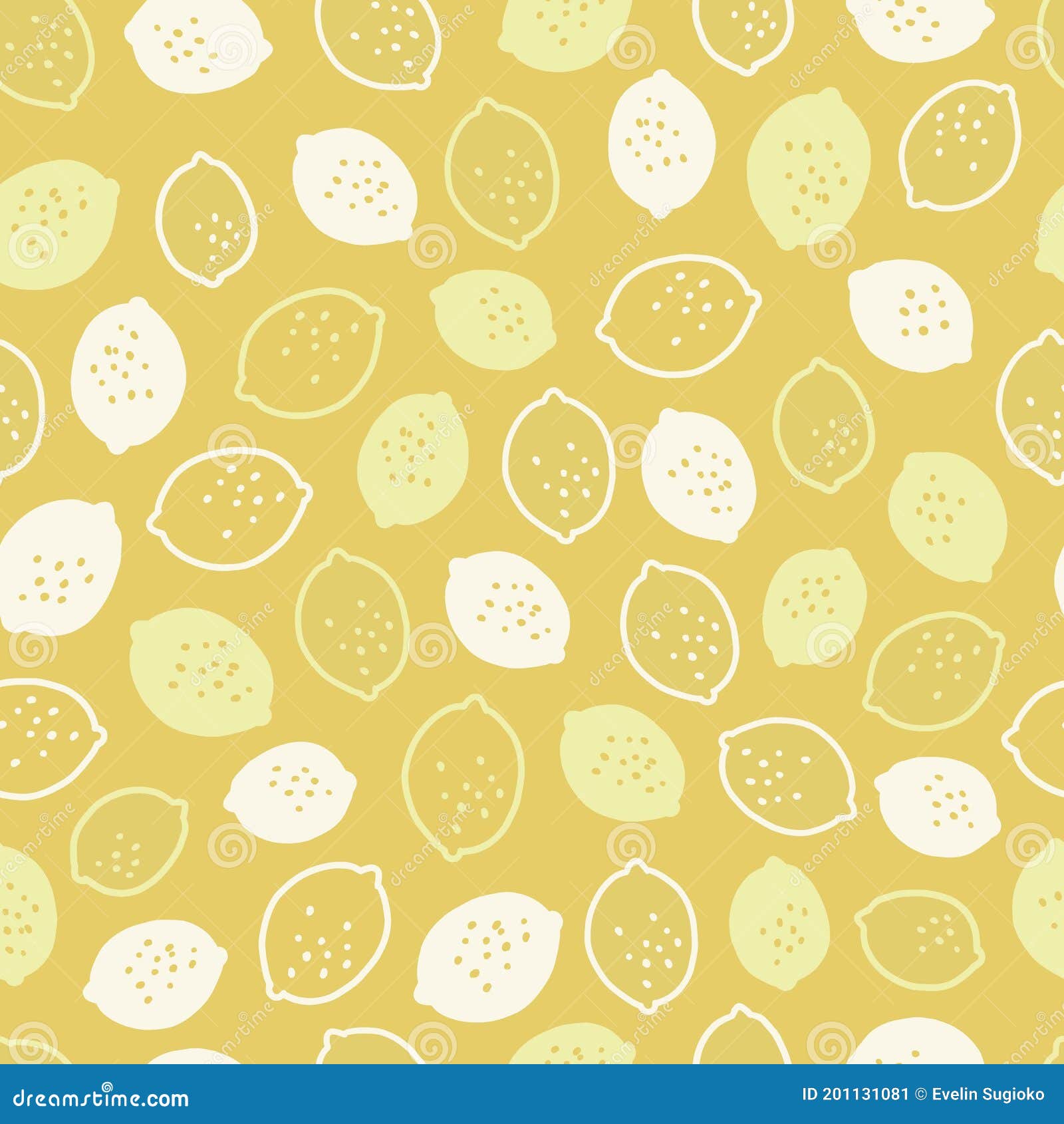 Abstract Tropical Yellow Lemon Vector Graphic Seamless Pattern Stock ...