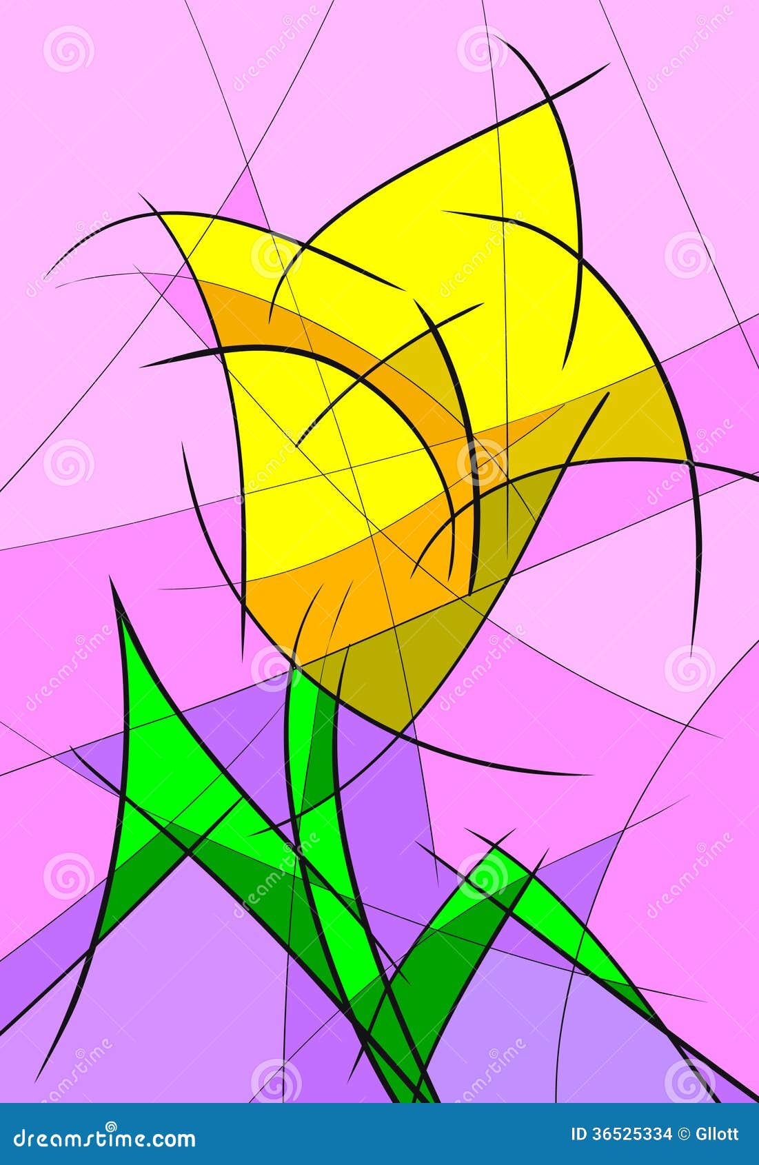 Abstract tulip stock vector. Illustration of illstrations - 36525334