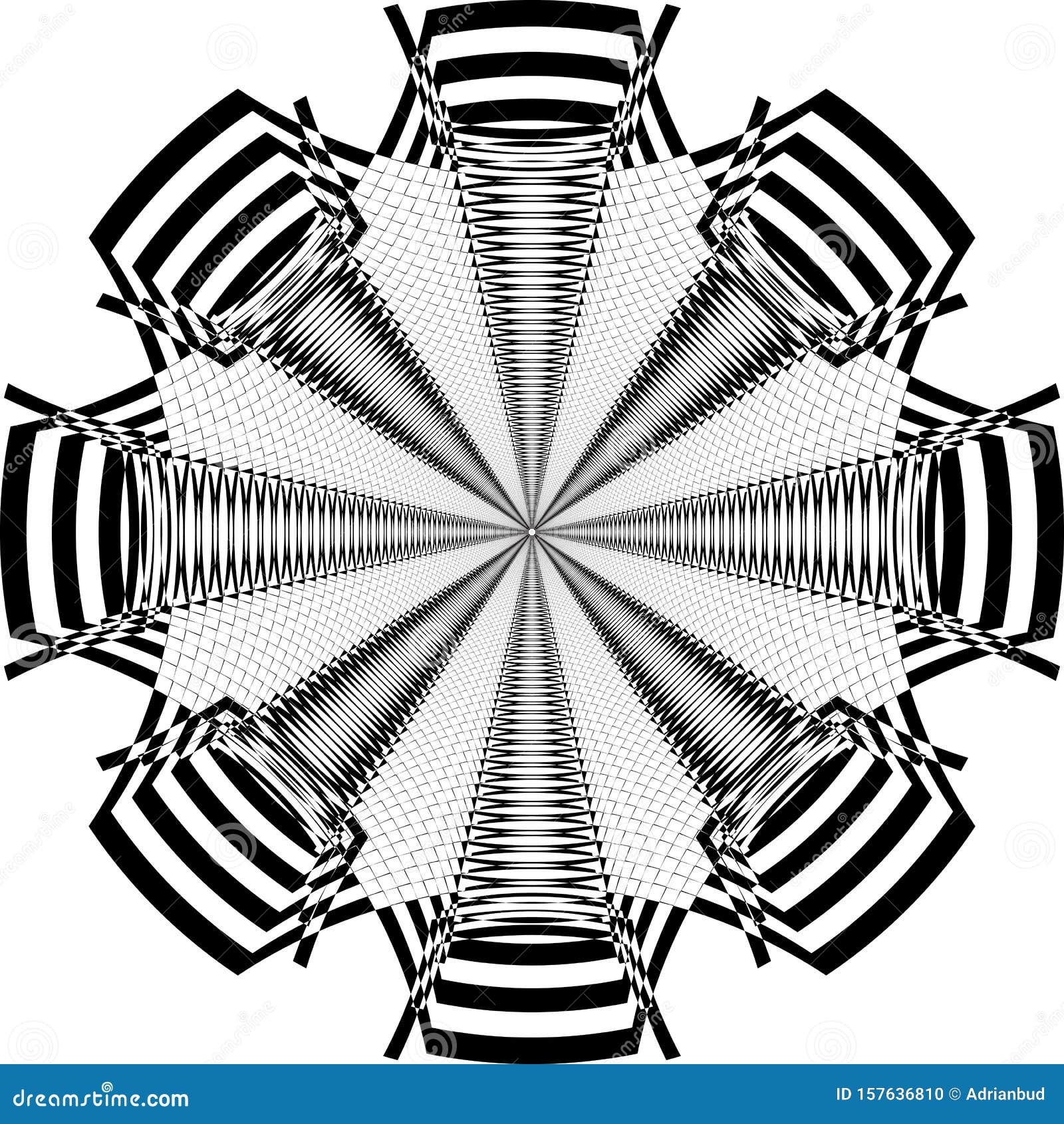 Abstract Tunel Illusion Element Positive Space Repeating Multiple Angle ...