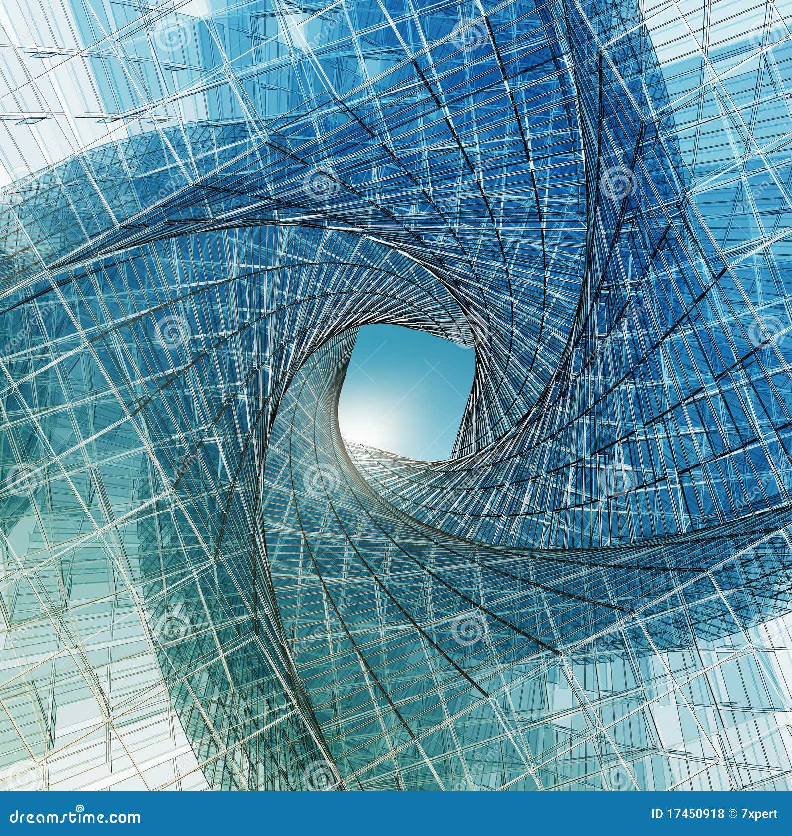 Abstract tunnel stock illustration. Illustration of shiny - 17450918