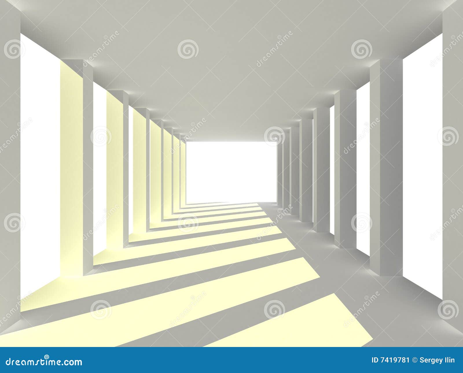 Abstract tunnel. stock illustration. Illustration of corridor - 7419781