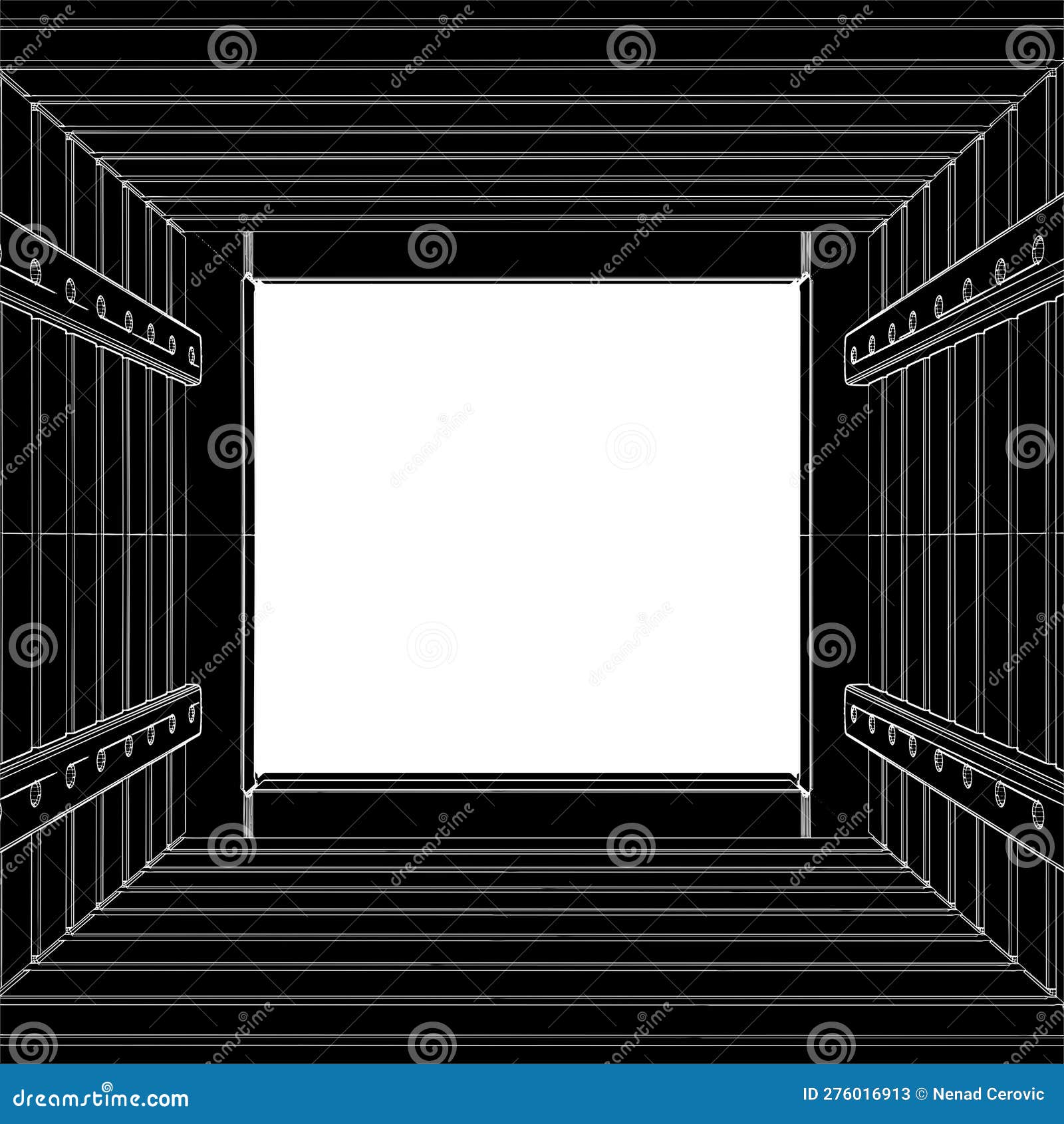 Abstract Tunnel Corridor Construction Vector. Illustration Isolated on ...