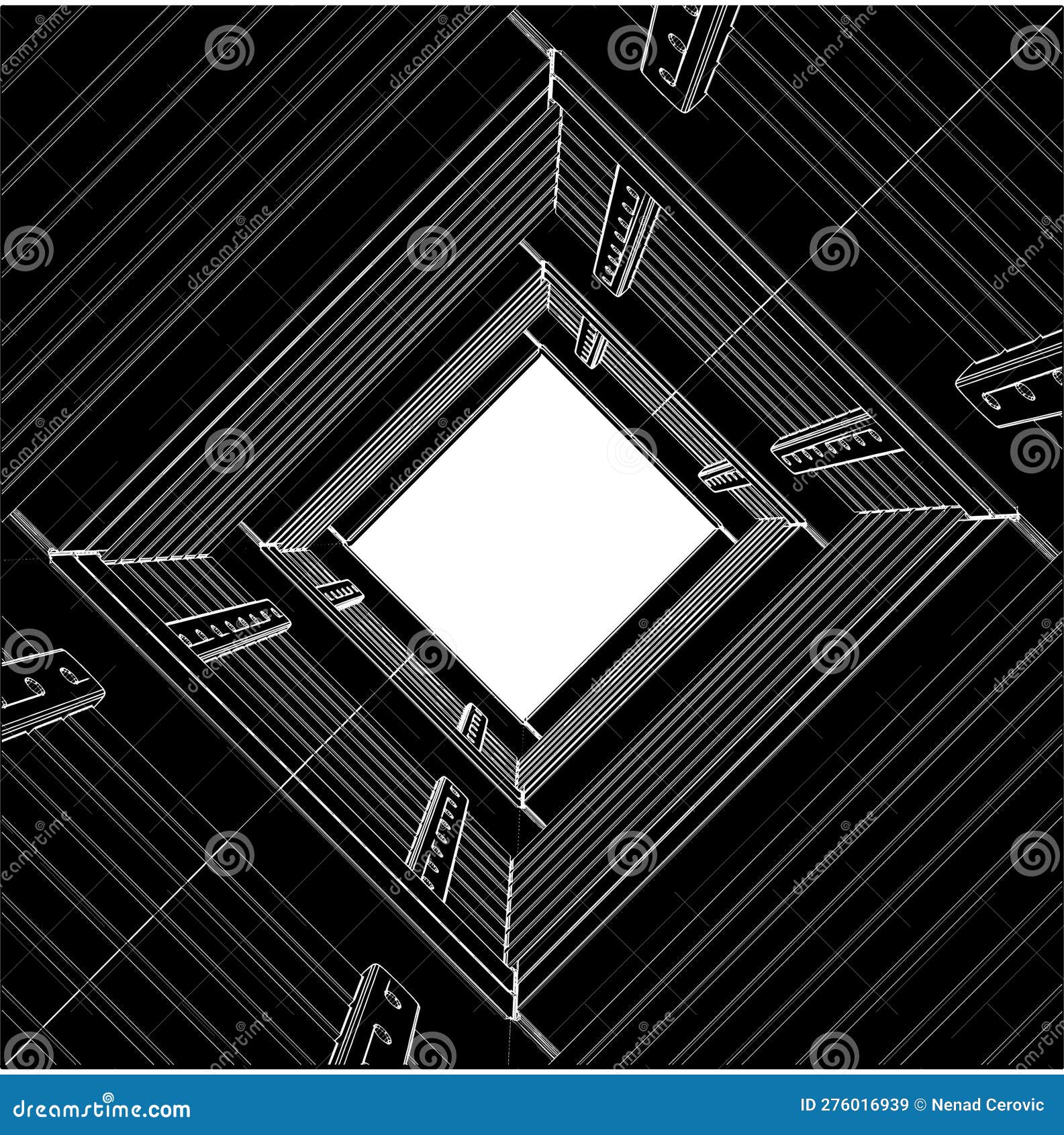 Abstract Tunnel Corridor Construction Vector. Illustration Isolated on ...