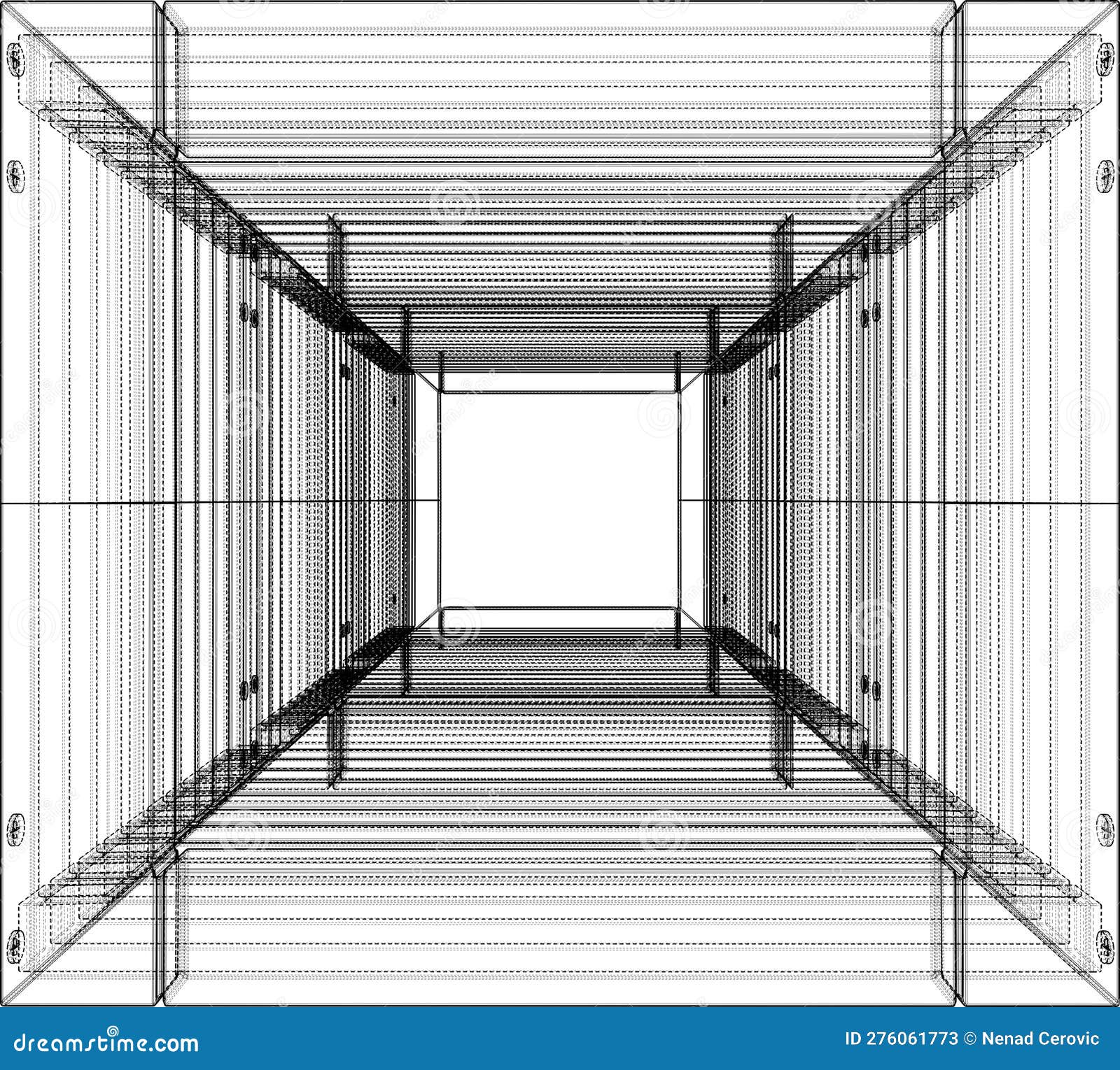 Abstract Tunnel Corridor Construction Vector. Illustration Isolated on ...