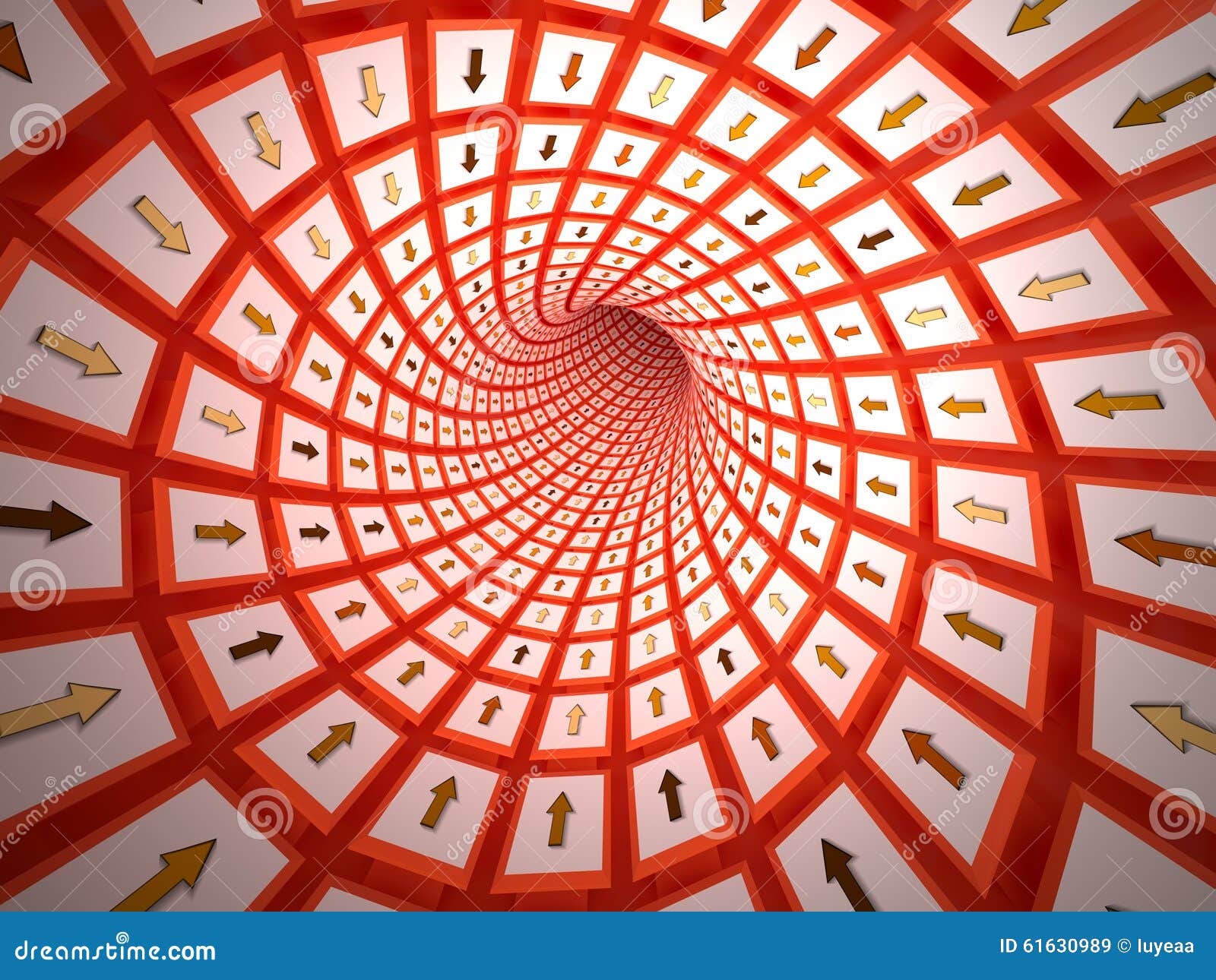Abstract tunnel, 3D stock illustration. Illustration of motion - 61630989