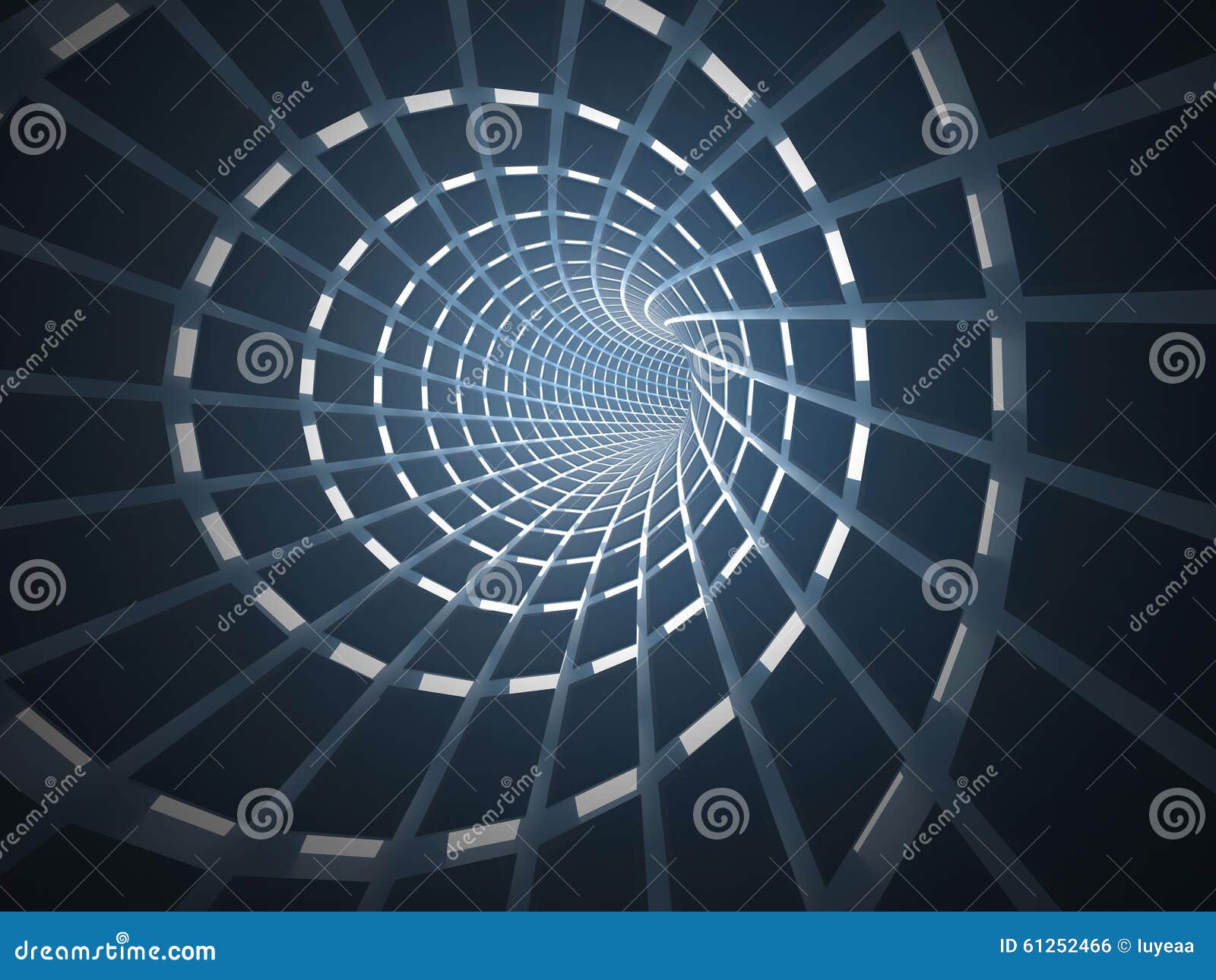 Abstract tunnel, 3D stock illustration. Illustration of direction ...
