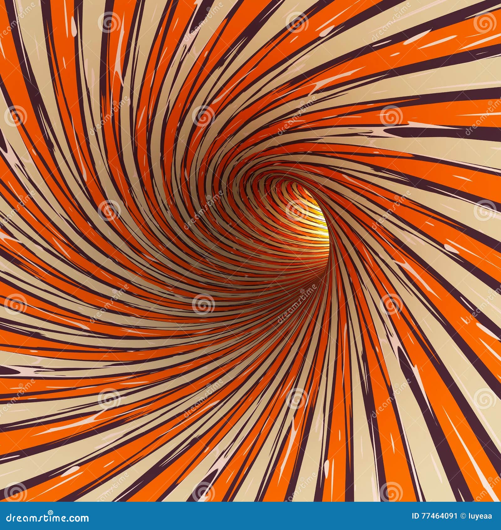 Abstract tunnel, 3D stock illustration. Illustration of moving - 77464091