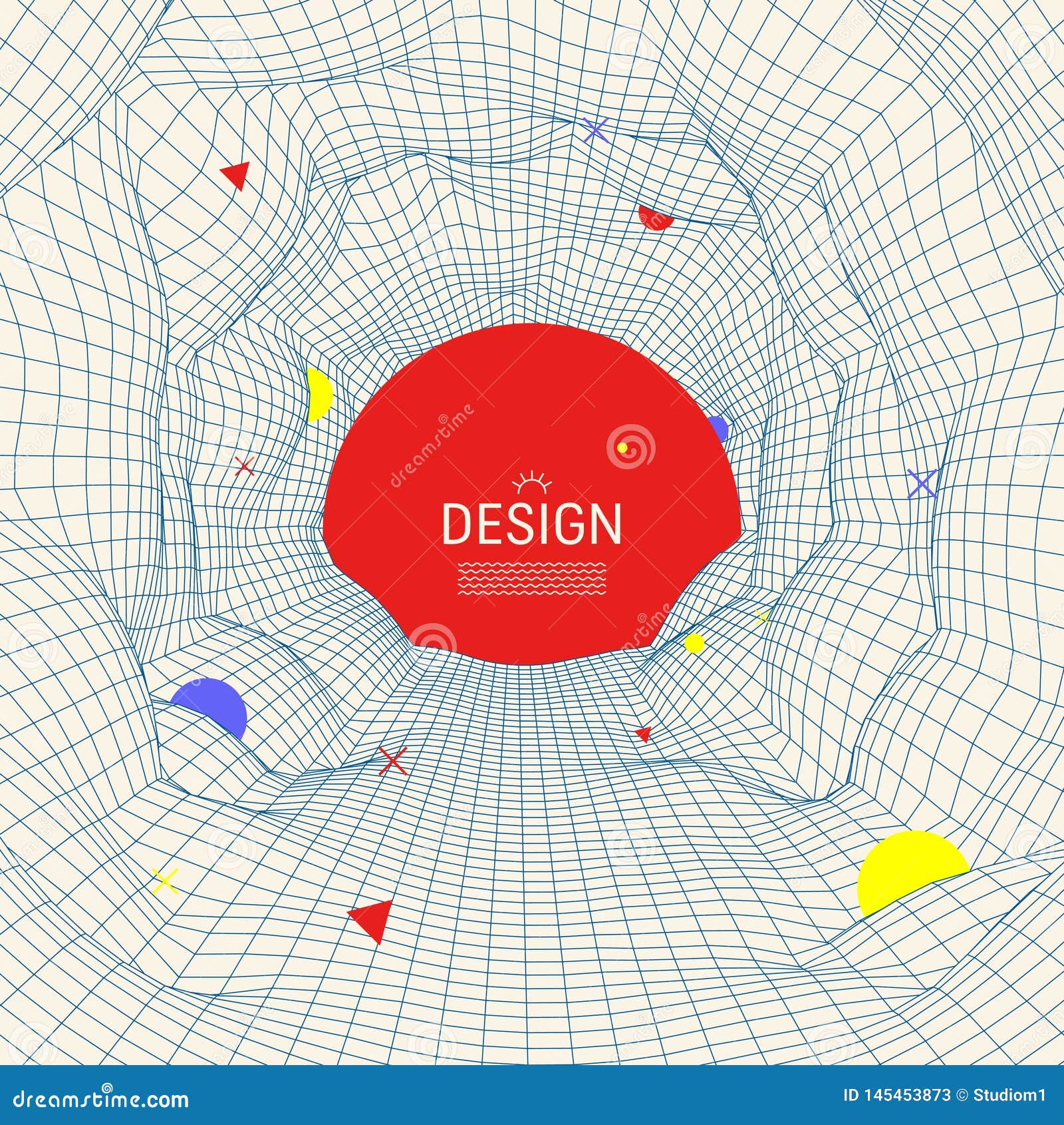 Abstract Tunnel Grid. 3d Vector Illustration Stock Vector ...