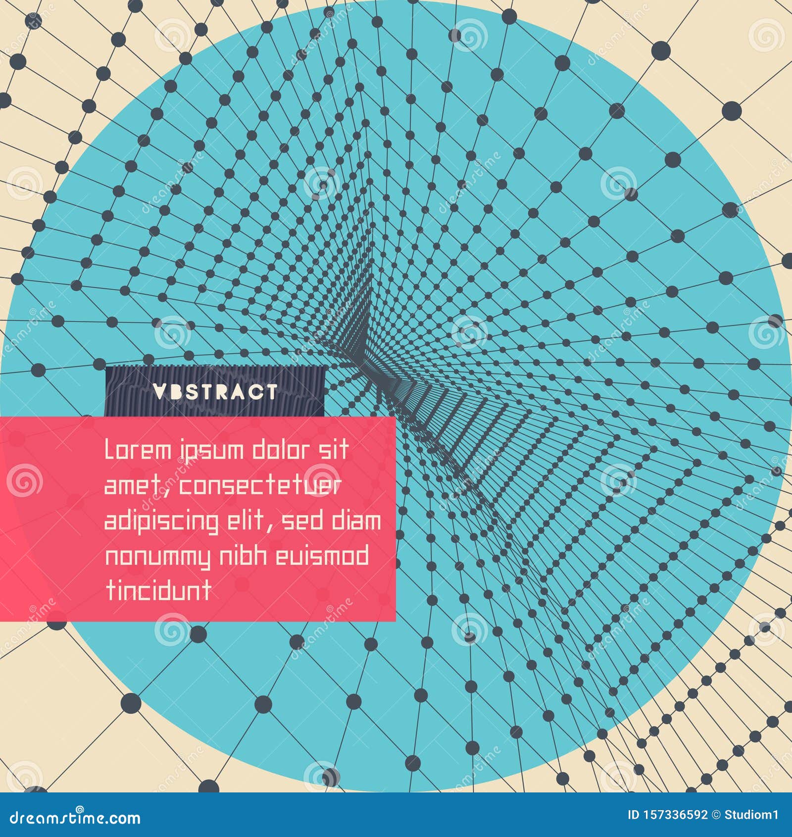 Abstract Tunnel Grid. 3d Vector Illustration Stock Vector ...