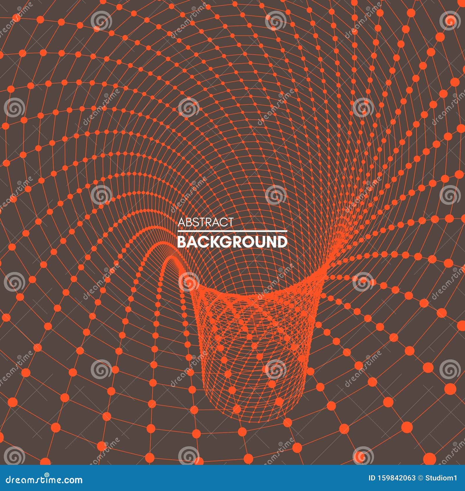 Abstract Tunnel Grid. 3d Vector Illustration Stock Vector ...