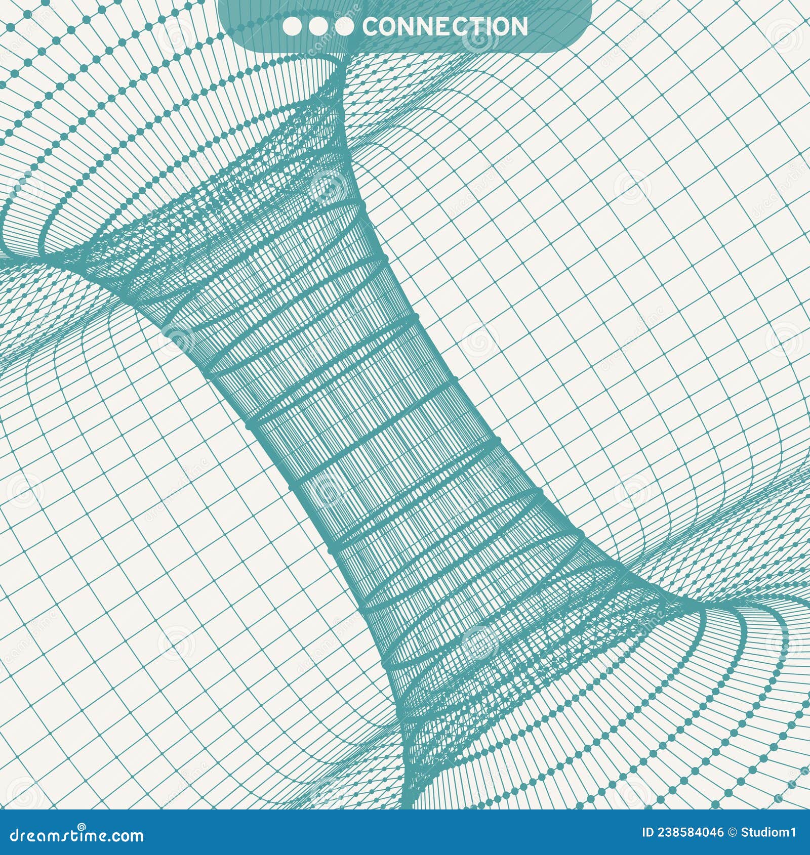 Abstract Tunnel Grid. 3d Vector Illustration Stock Vector ...