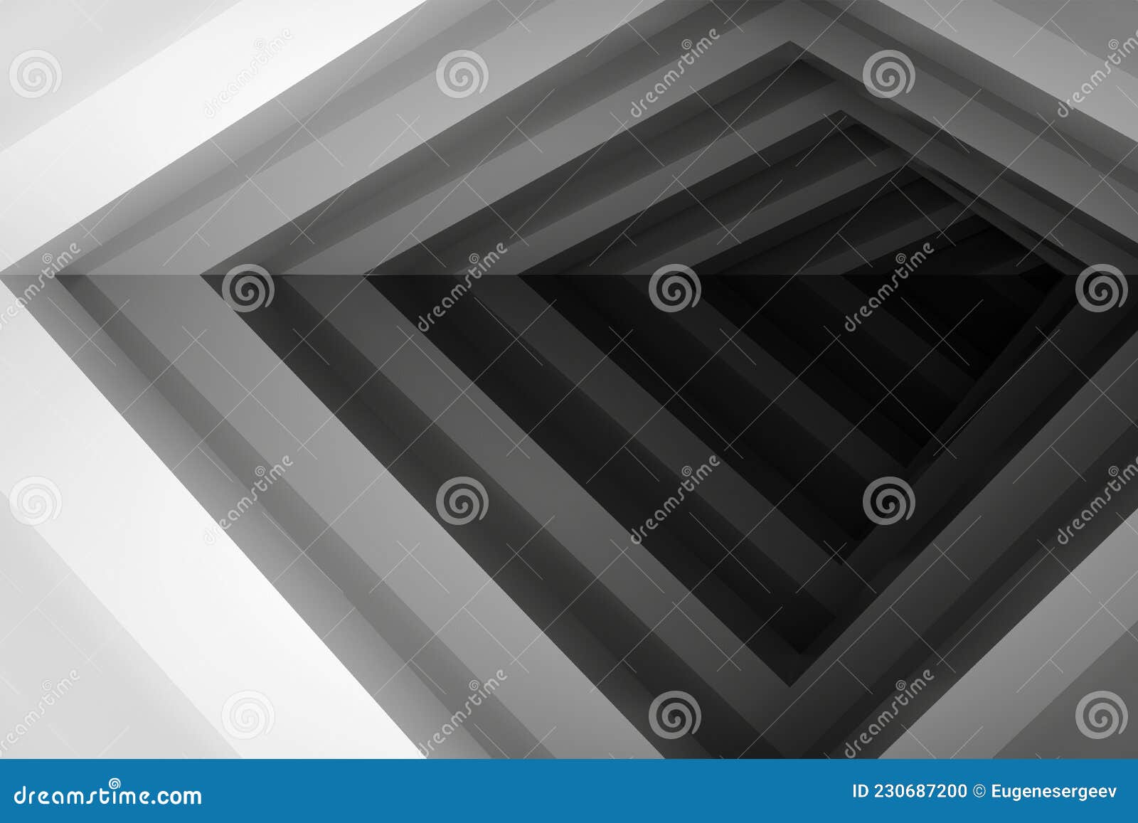 Abstract Tunnel Hole Perspective with Dark End Stock Illustration ...