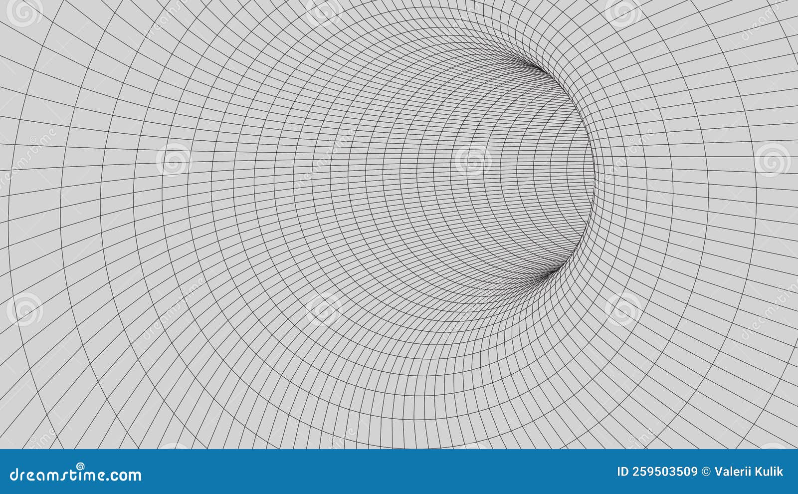 An Abstract Tunnel with a Mesh Structure. 3D Grid of Tunnels and ...