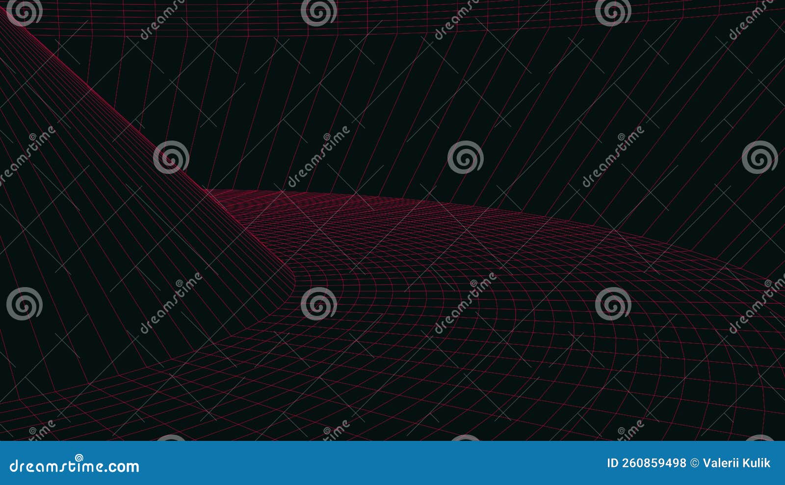 An Abstract Tunnel with a Mesh Structure. 3D Grid of Tunnels and ...