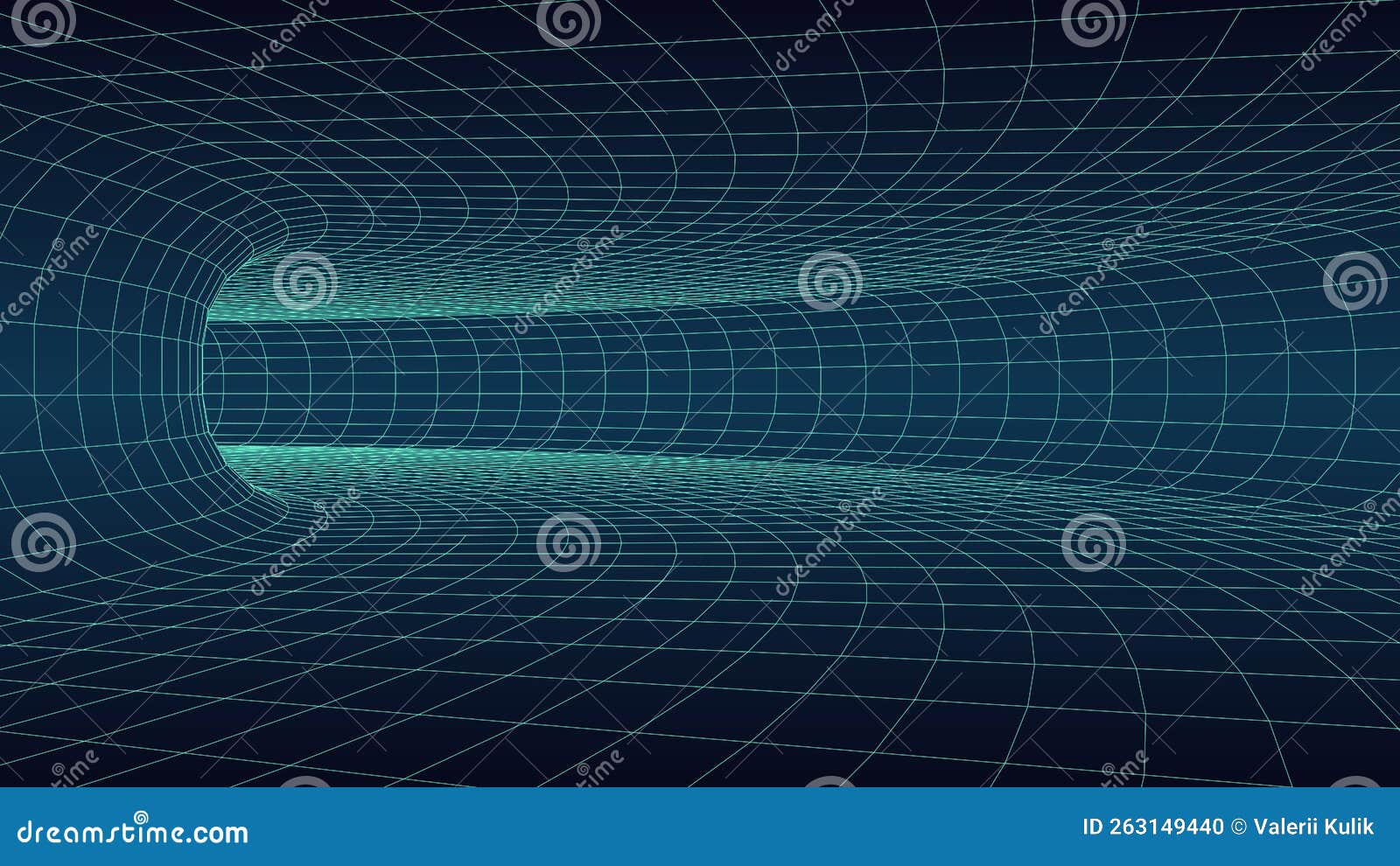 An Abstract Tunnel with a Mesh Structure. Perspective Blue 3D Grid of ... An Abstract Tunnel with a Mesh Structure. Perspective Blue 3D Grid of ...