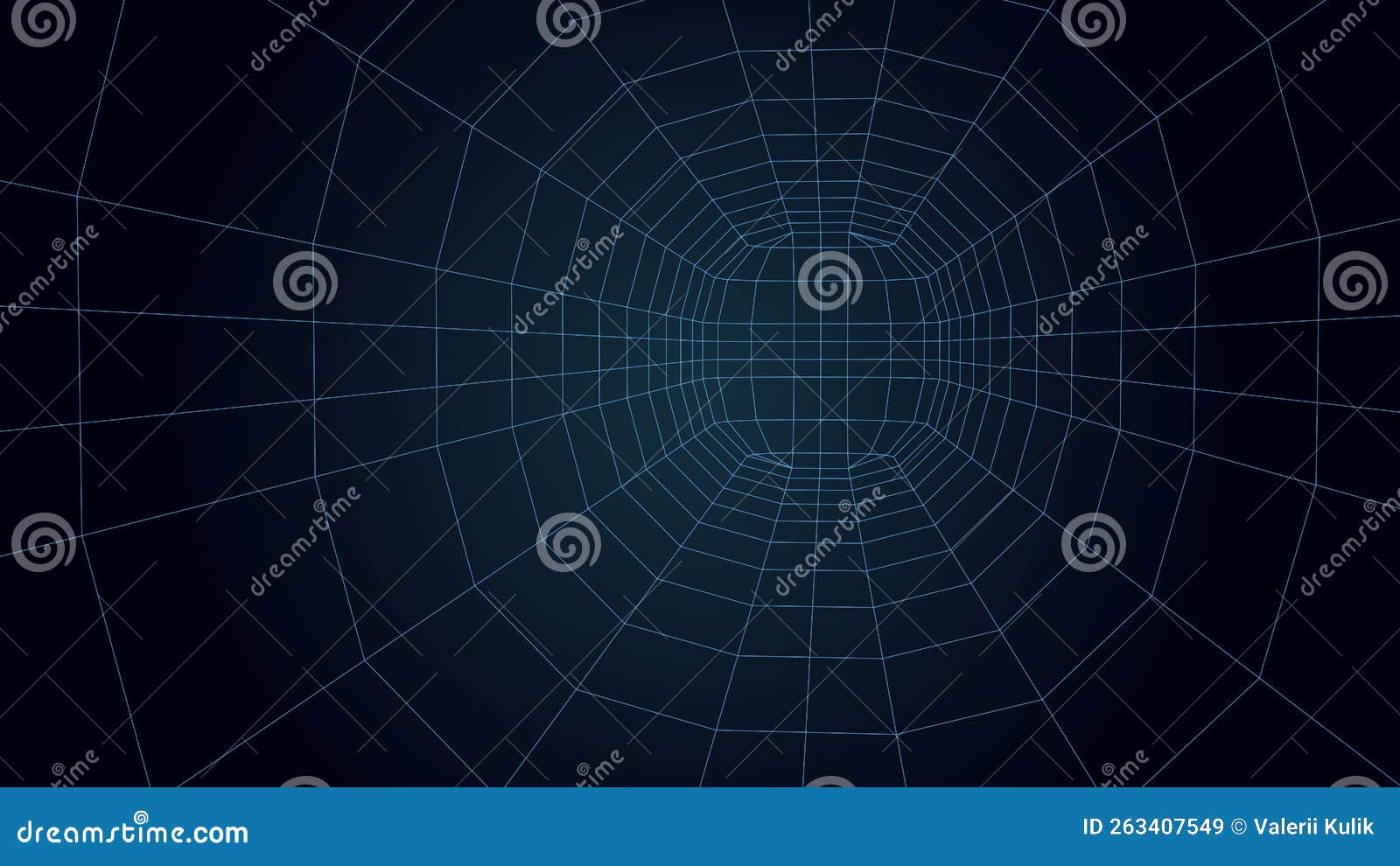 An Abstract Tunnel with a Mesh Structure. Perspective Blue 3D Grid of ... An Abstract Tunnel with a Mesh Structure. Perspective Blue 3D Grid of ...
