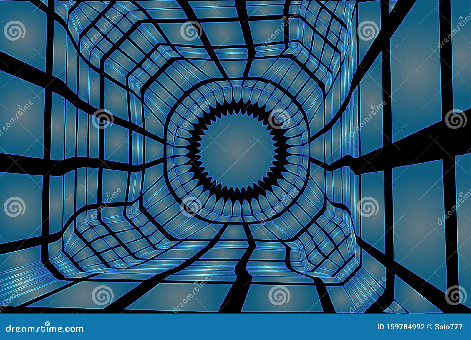 Abstract Tunnel or Pipe - Technology Style Vector Background Stock ...