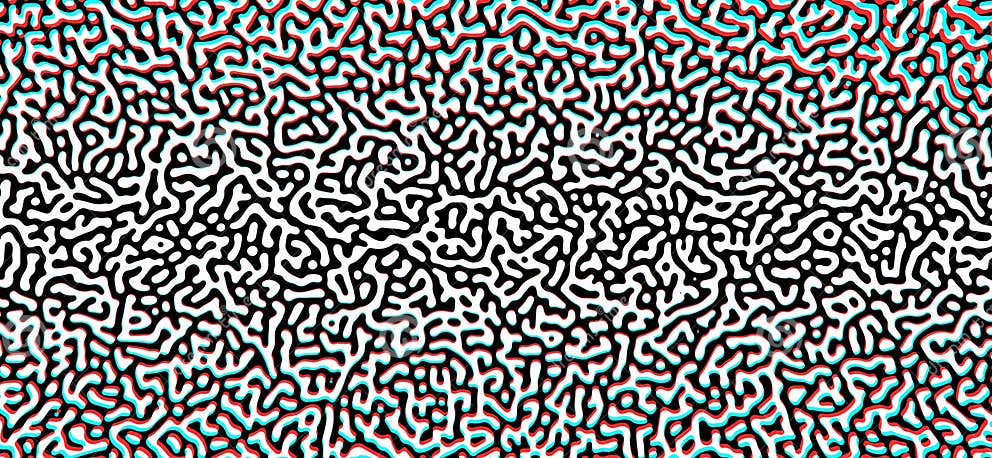 Abstract Turing Ornament Halftone Reaction Diffusion Psychedelic Background With Chromatic