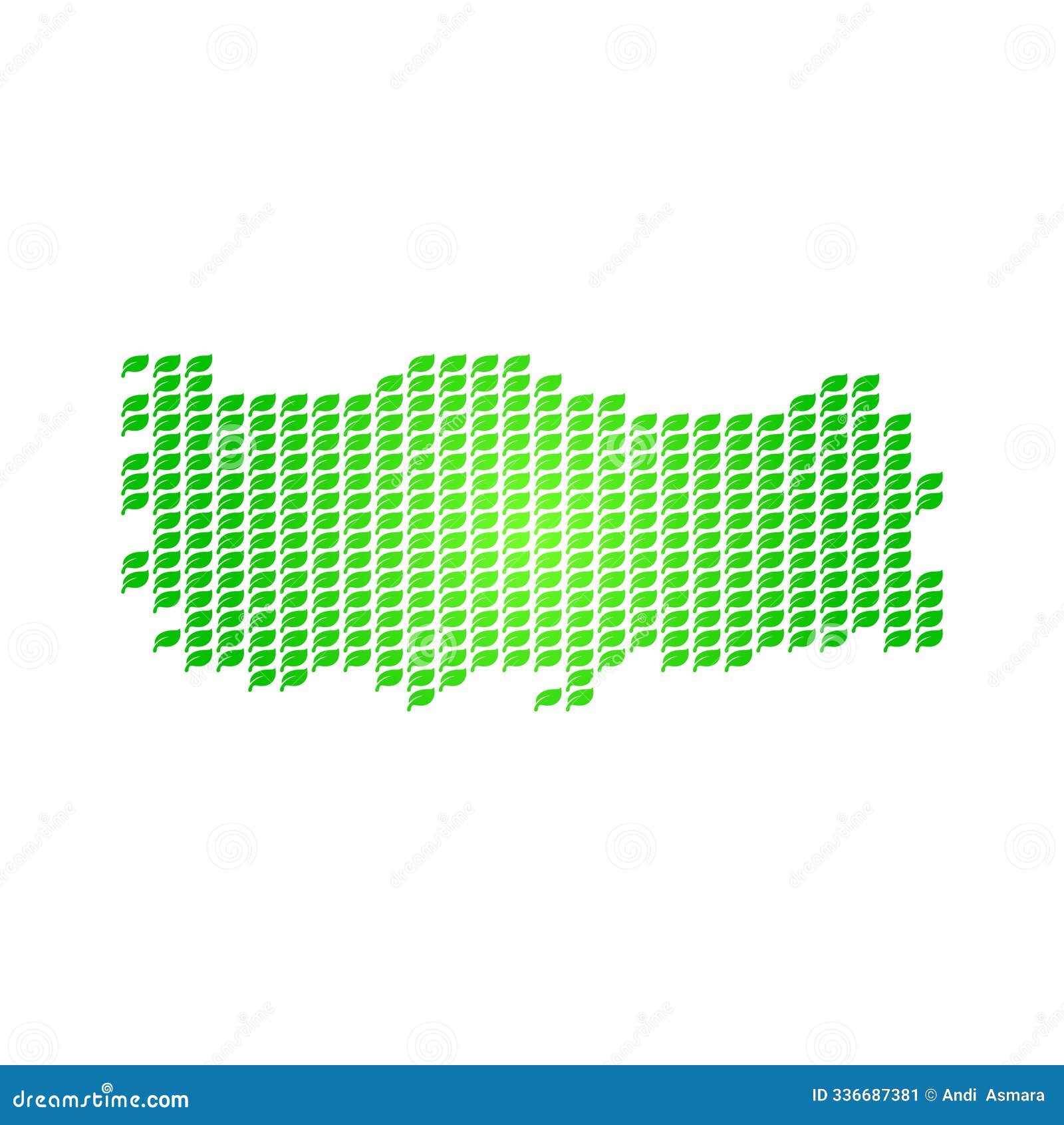Abstract Turkey Map Formed by Leaf Shapes Stock Illustration ...