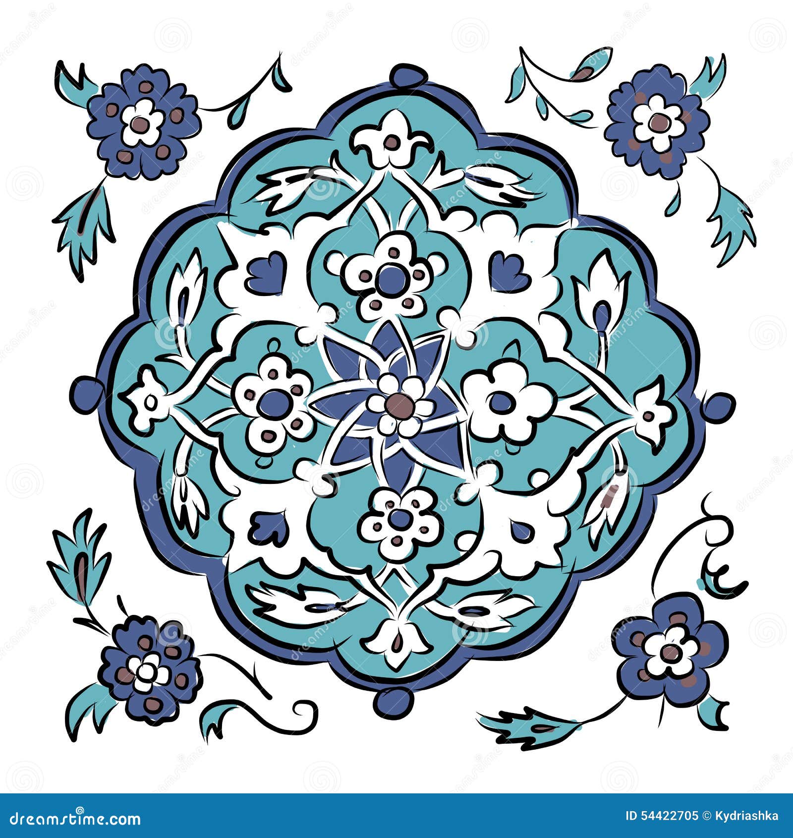 Abstract Turkish Pattern for Your Design Stock Vector - Illustration of ...