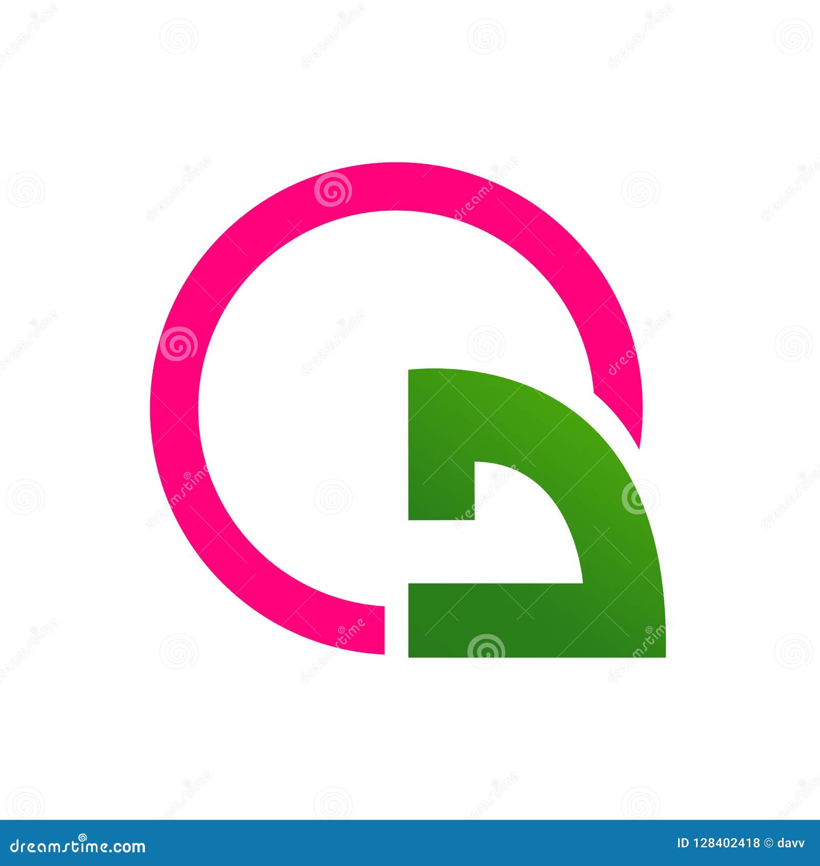 Abstract Turn Arrow with Pink Circle Logo Template Stock Vector ...