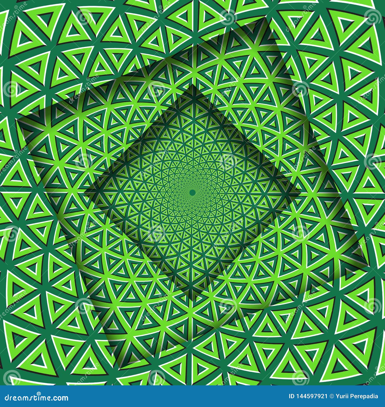 Abstract Turned Frames with a Rotating Green Lime Triangular Elements ...