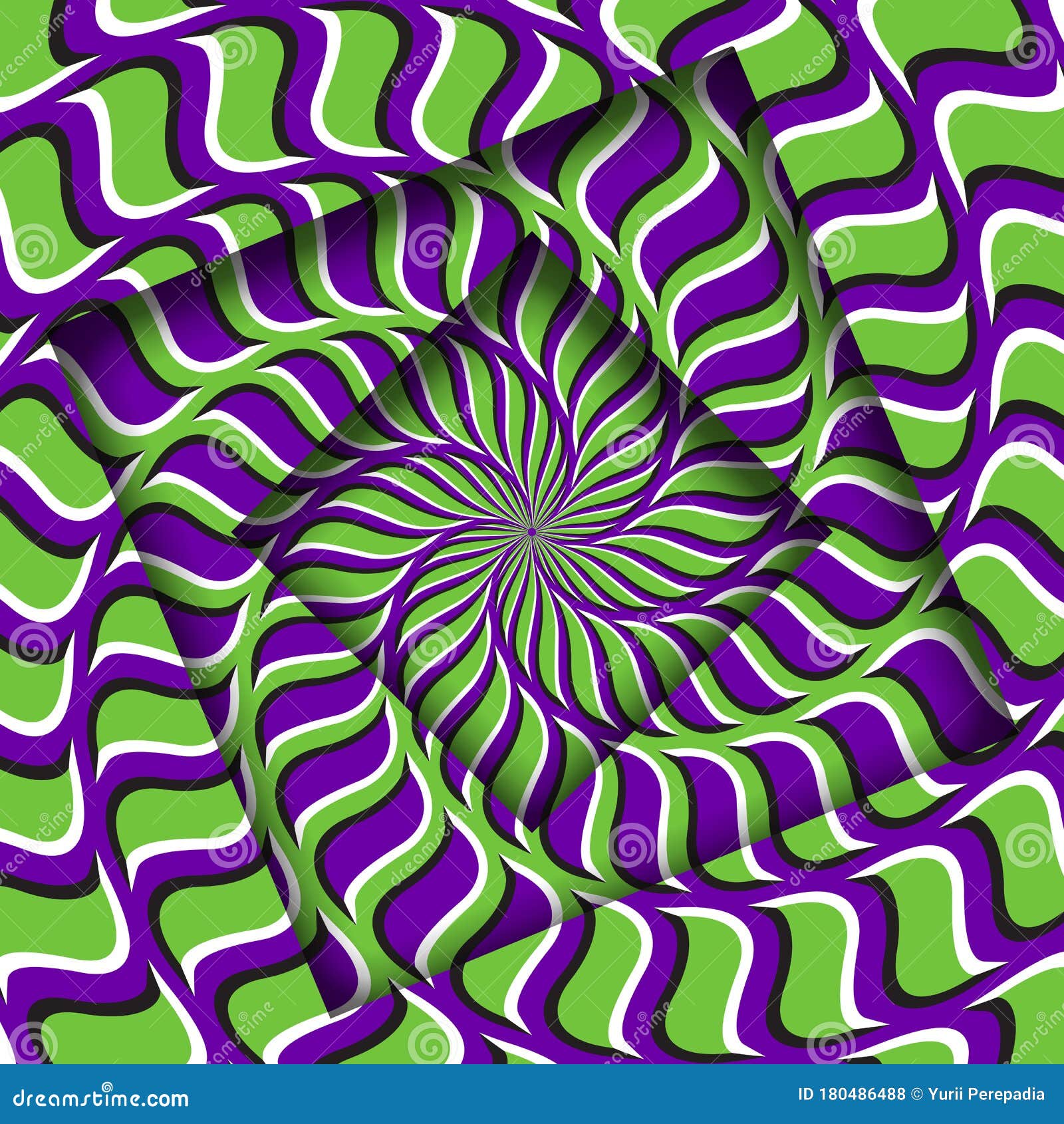 Rotating Hypnotic Circles In Differents Colors And Rotations Vector ...