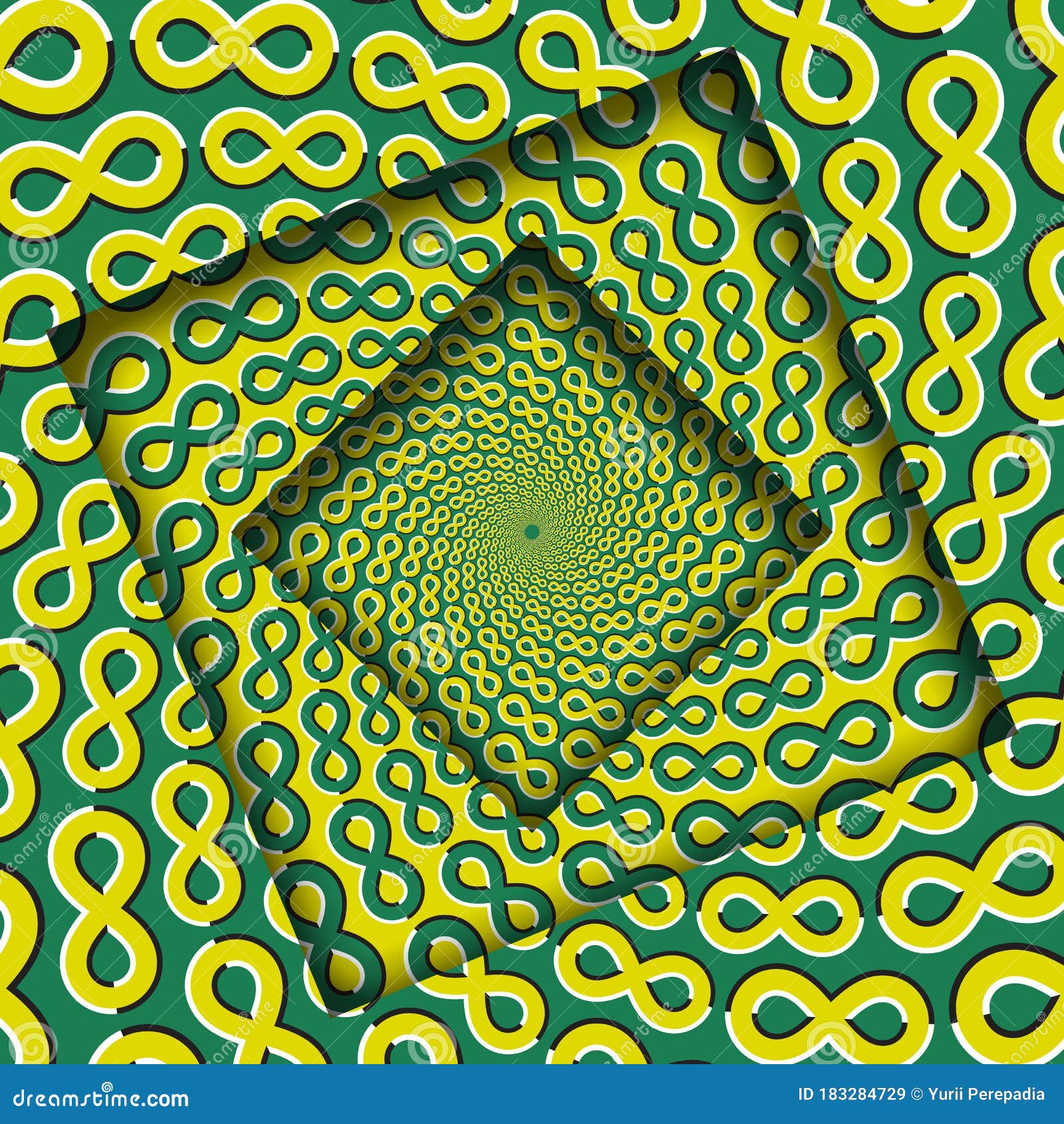 Yellow Infinity Symbol Icon From Glossy Wire With Vector Illustration ...