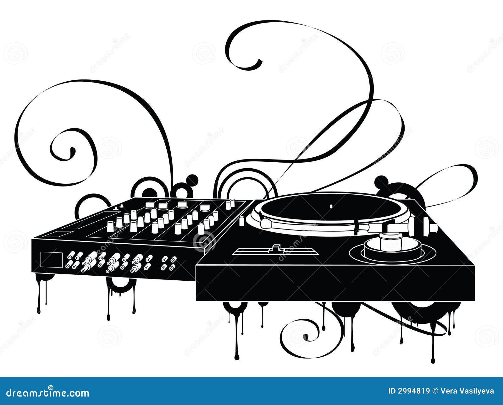 The Abstract Turntable stock vector. Illustration of disks - 2994819